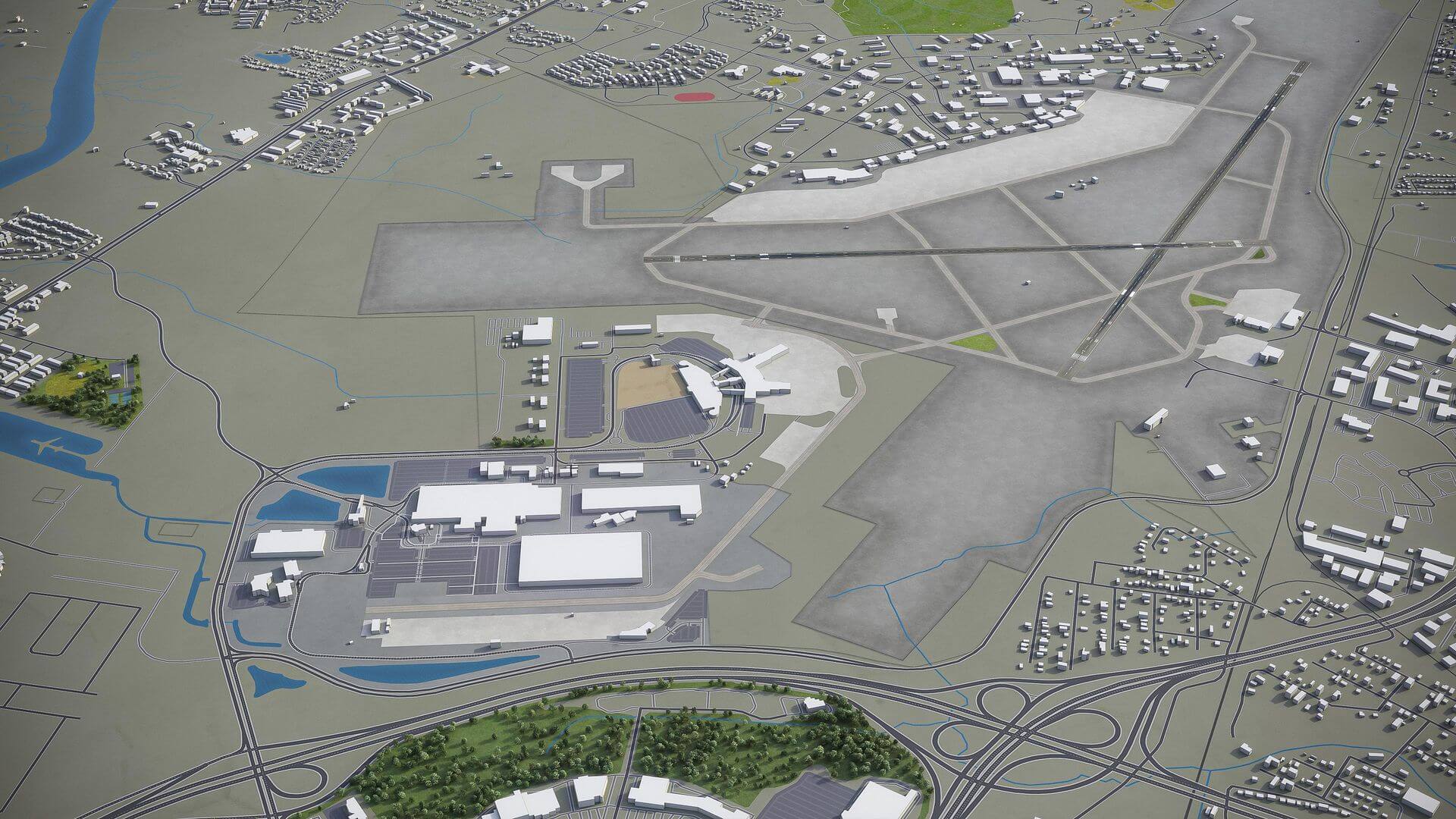 Charleston International Airport - CHS 3D Model by 3dcitymodels
