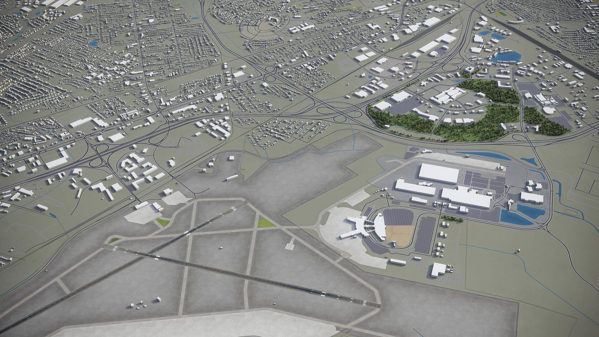 Charleston International Airport - CHS 3D Model by 3dcitymodels