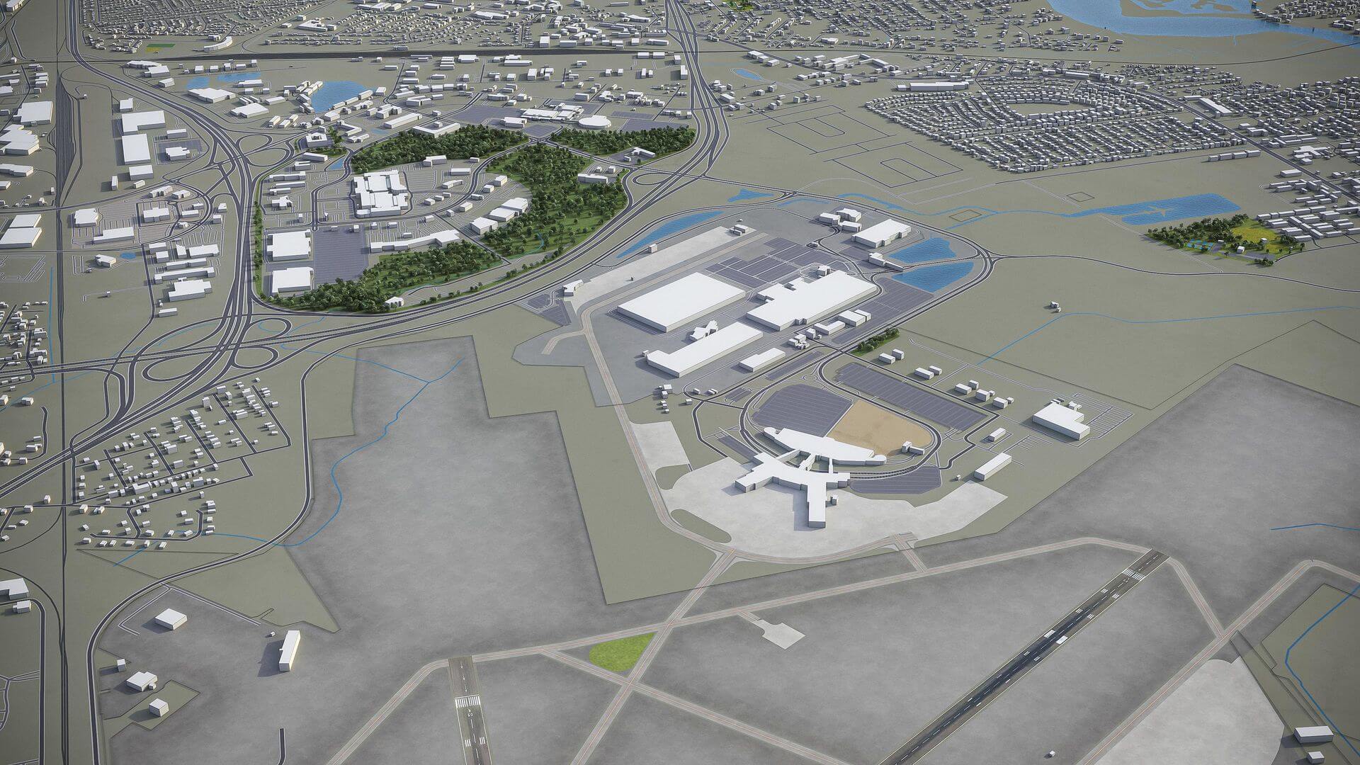 Charleston International Airport - CHS 3D Model by 3dcitymodels