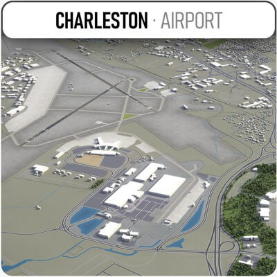 Charleston International Airport - CHS 3D Model by 3dcitymodels