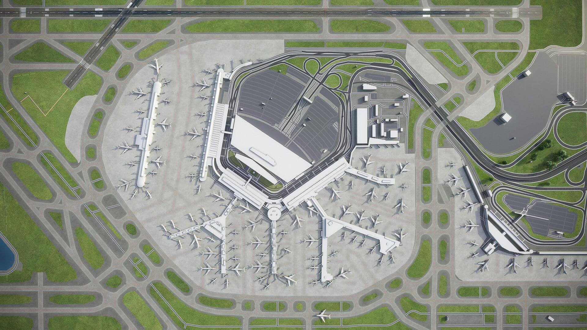 Chicago O'Hare International Airport - ORD 3D Model by 3dcitymodels