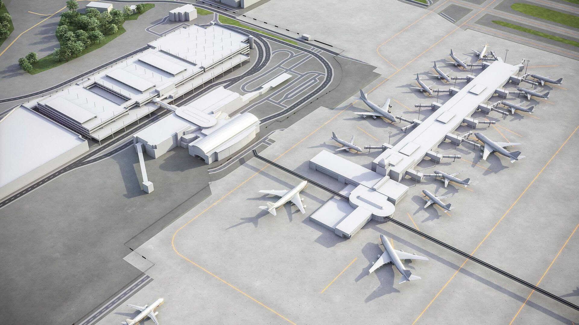 Cincinnati Northern Kentucky - CVG 3D Model by 3dcitymodels