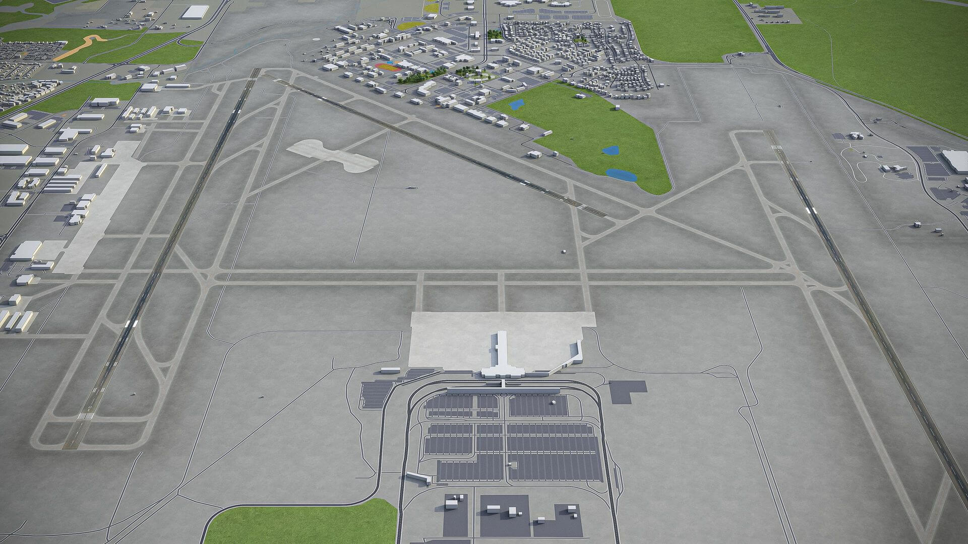 Colorado Springs Airport - COS 3D Model by 3dcitymodels