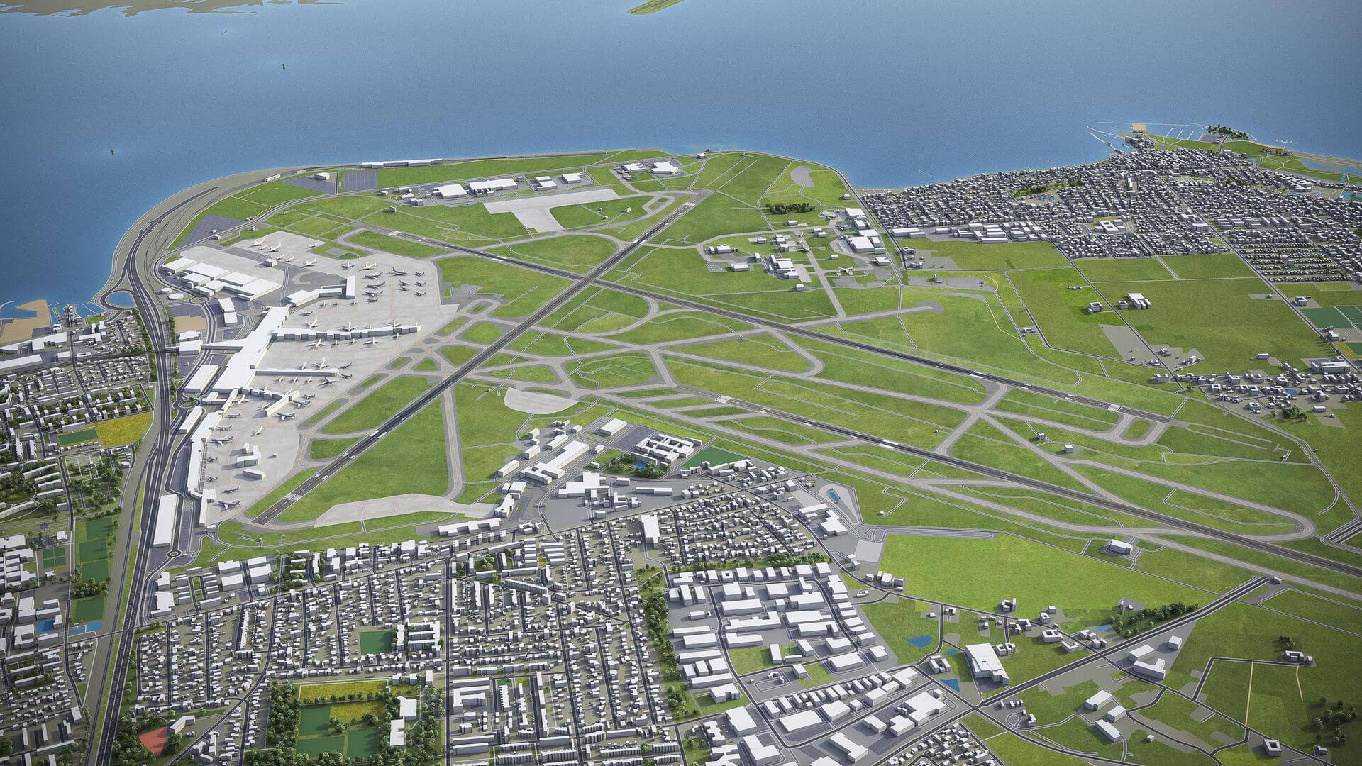 Copenhagen Kastrup Airport - CPH 3D Model by 3dcitymodels