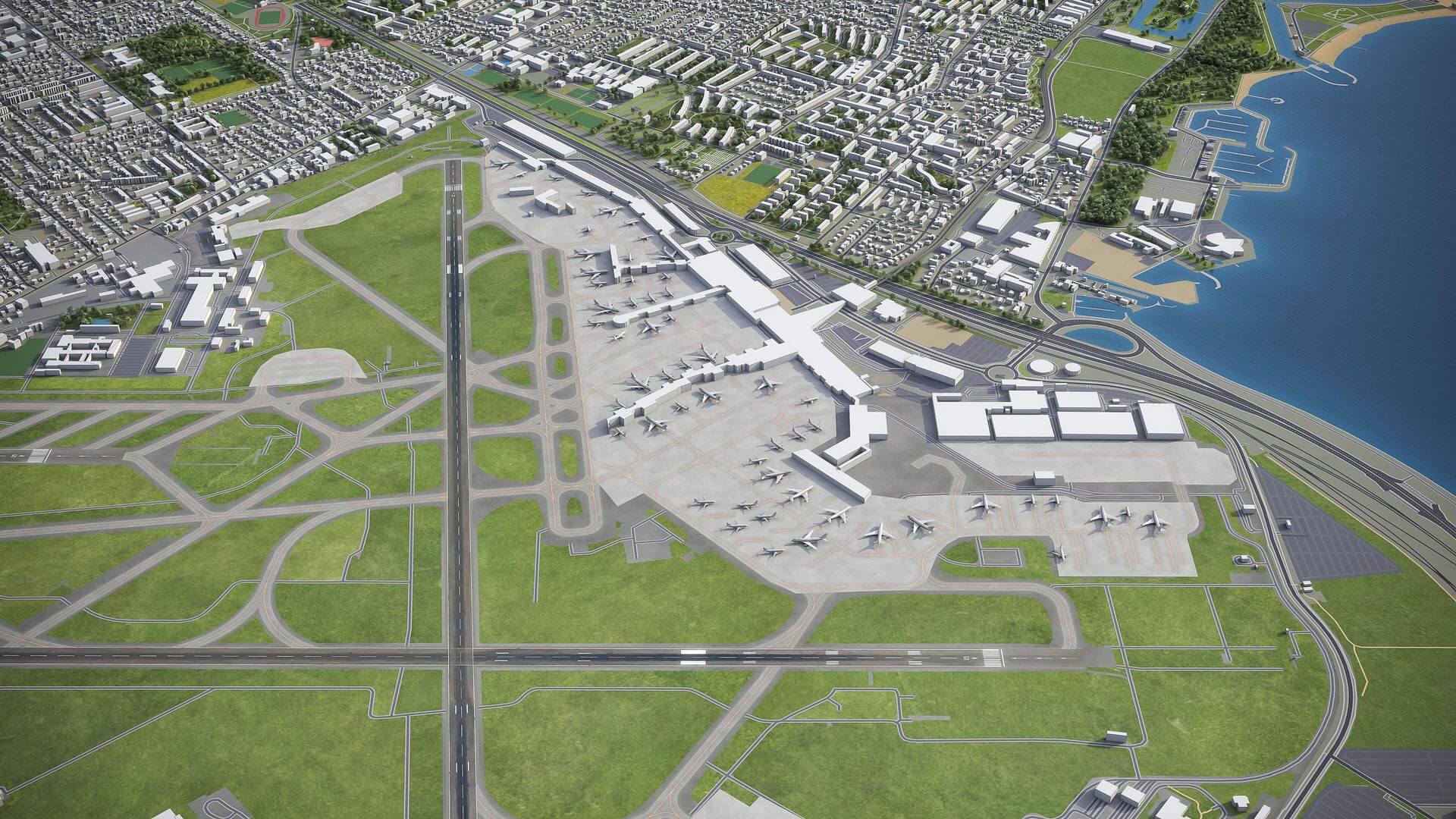 Copenhagen Kastrup Airport - CPH 3D Model by 3dcitymodels