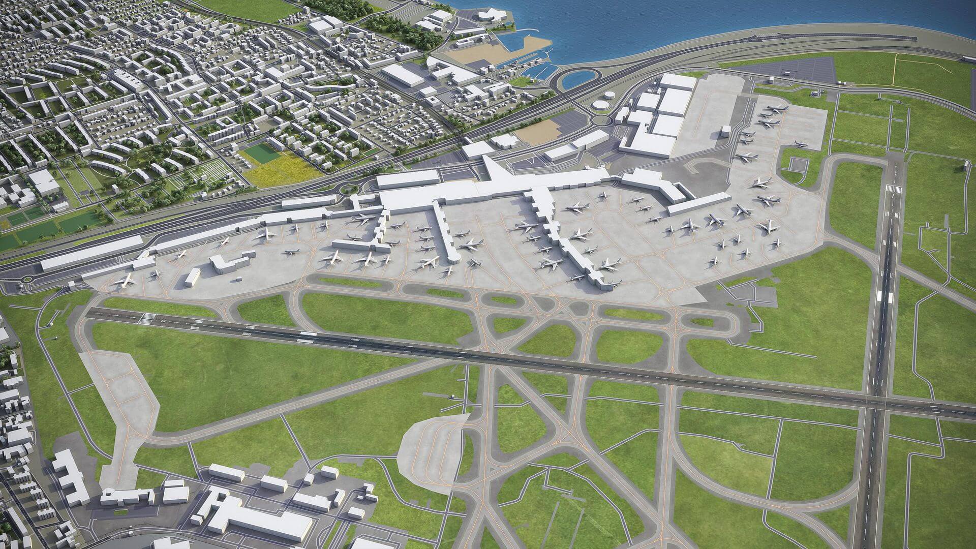 Copenhagen Kastrup Airport - CPH 3D Model by 3dcitymodels