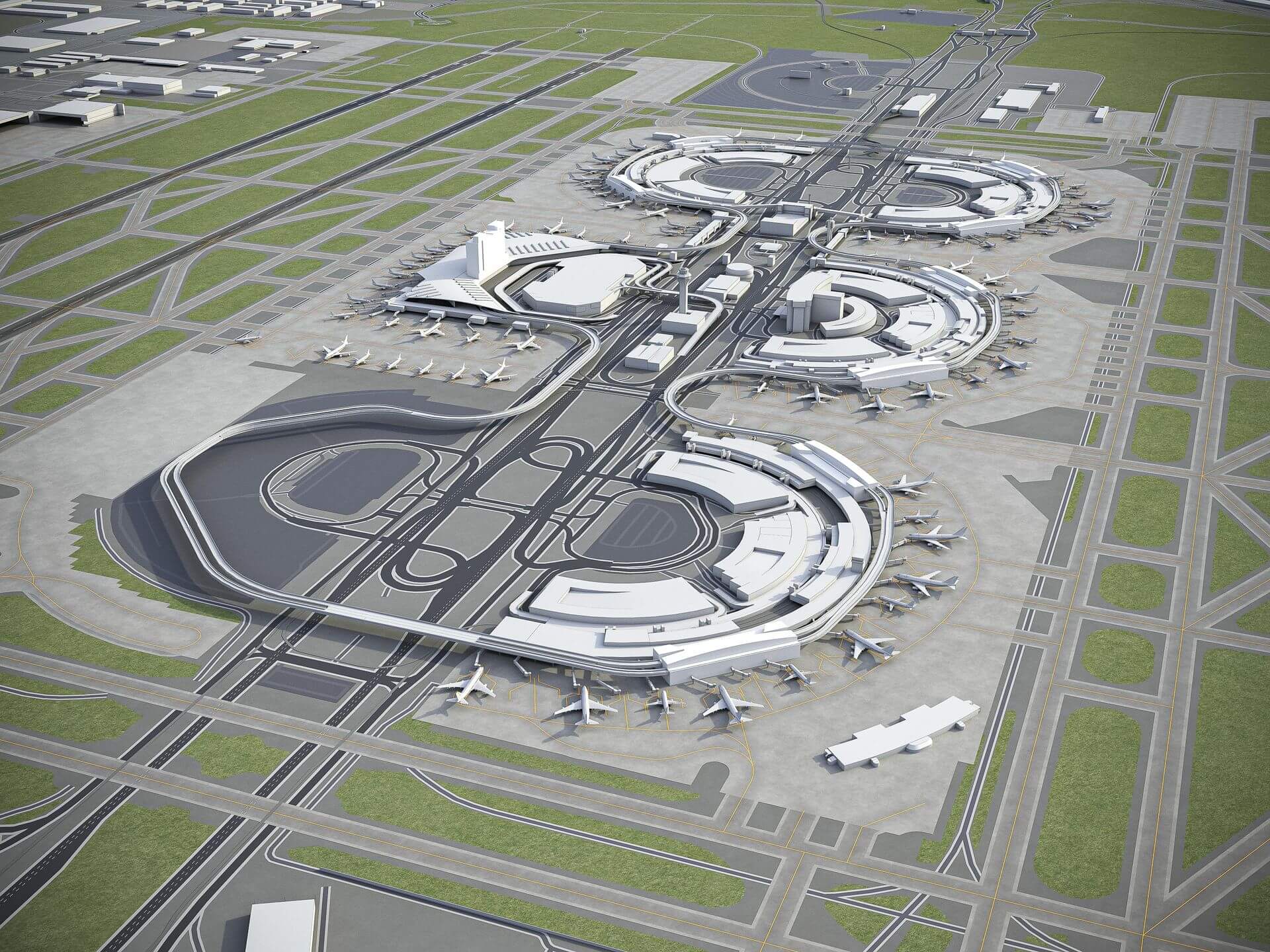 Dallas - Fort Worth International Airport - DFW 3D Model by 3dcitymodels
