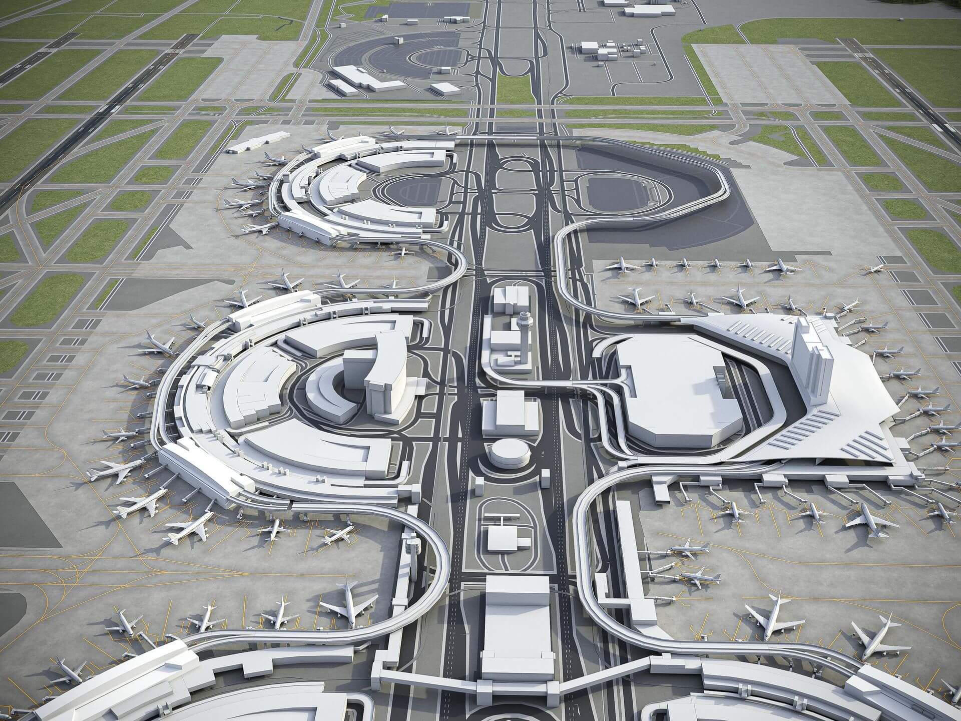 Dallas - Fort Worth International Airport - DFW 3D Model by 3dcitymodels
