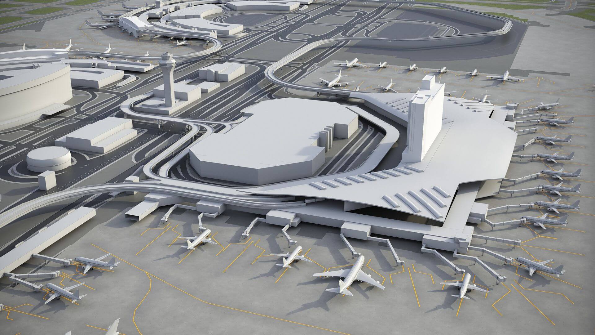 Dallas - Fort Worth International Airport - DFW 3D Model by 3dcitymodels
