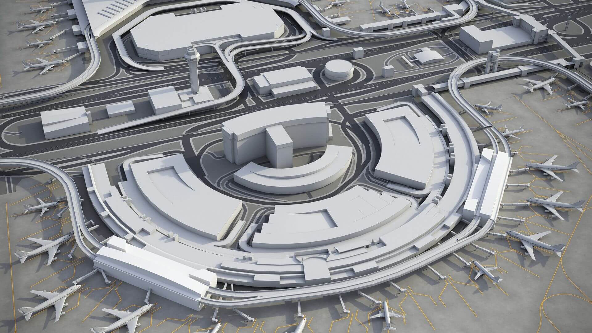 Dallas - Fort Worth International Airport - DFW 3D Model by 3dcitymodels