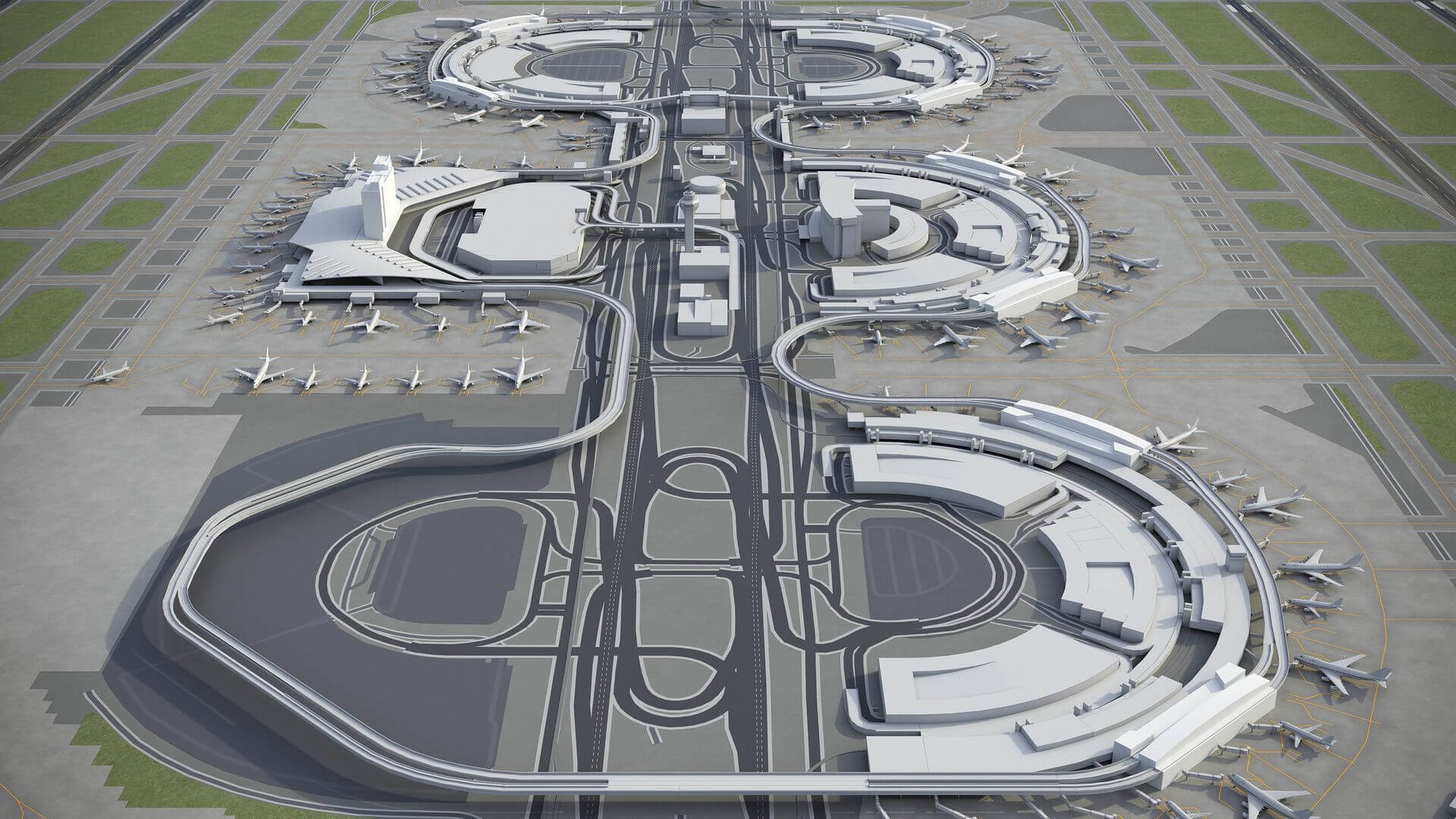 Dallas - Fort Worth International Airport - DFW 3D Model by 3dcitymodels