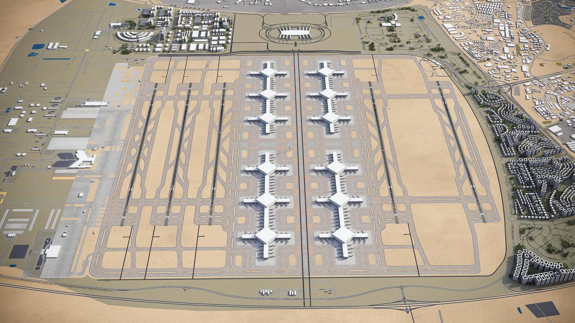 Dubai Al Maktoum International Airport - DWC 3D Model by 3dcitymodels