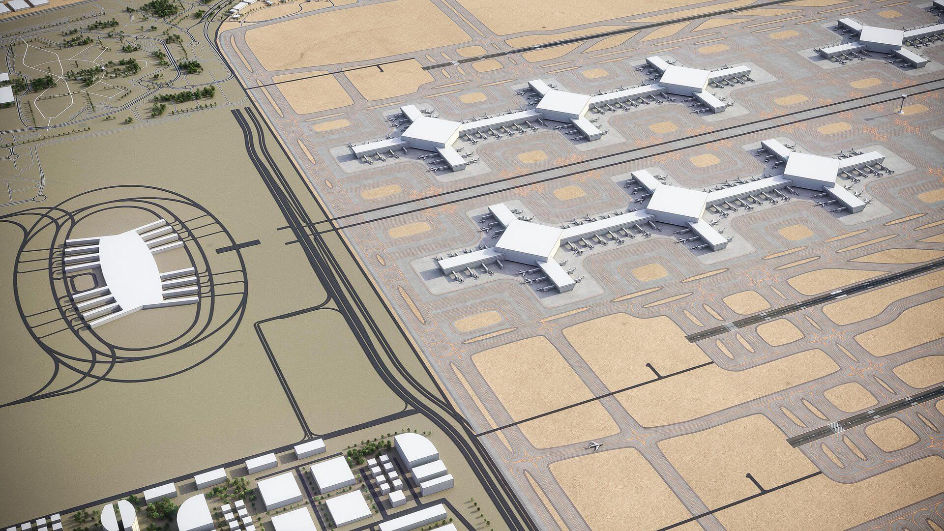Dubai Al Maktoum International Airport - DWC 3D Model by 3dcitymodels