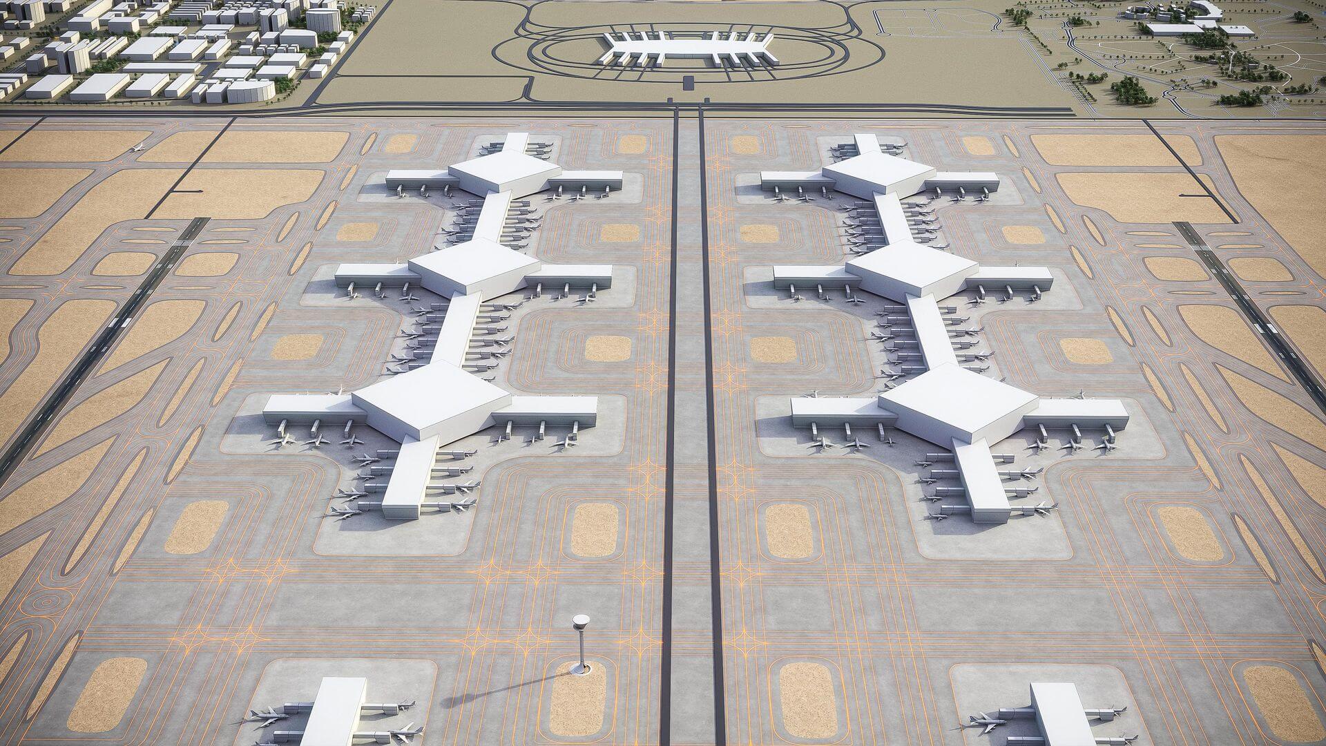 Dubai Al Maktoum International Airport - DWC 3D Model by 3dcitymodels