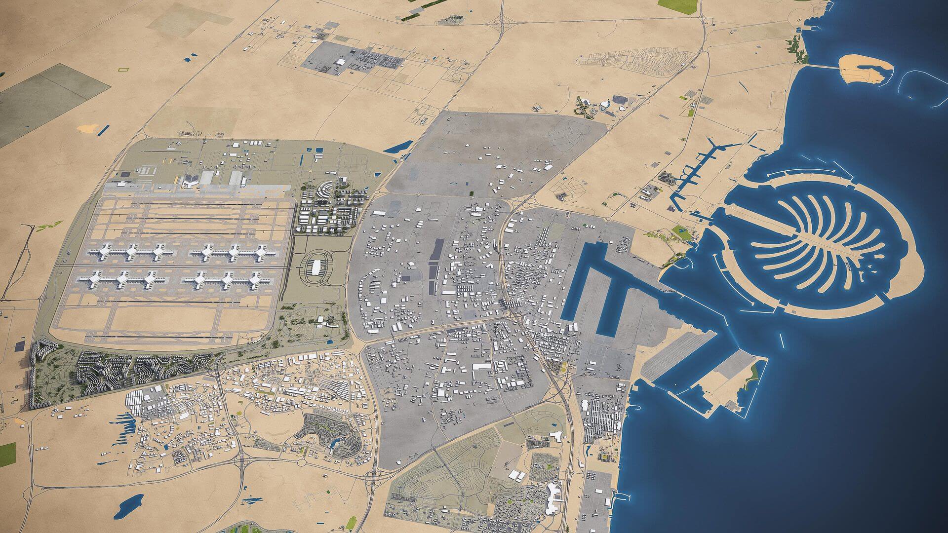 Dubai Al Maktoum International Airport - DWC 3D Model by 3dcitymodels
