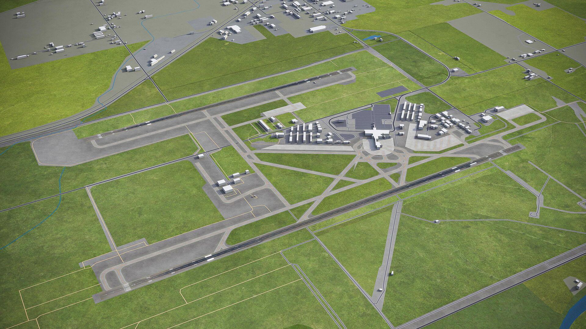 Eugene Airport - EUG 3D Model by 3dcitymodels