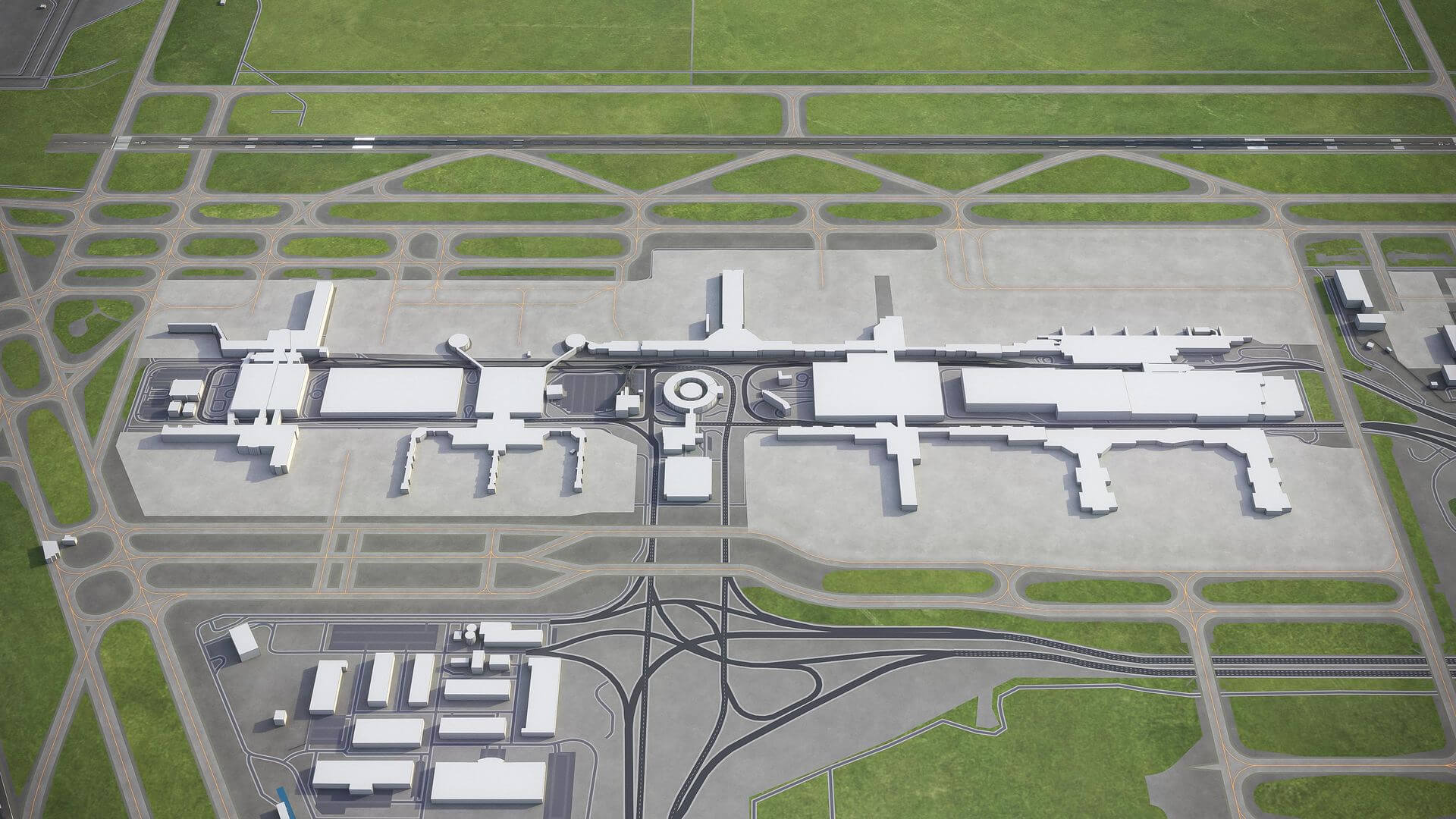 George Bush Intercontinental Airport - IAH 3D Model by 3dcitymodels