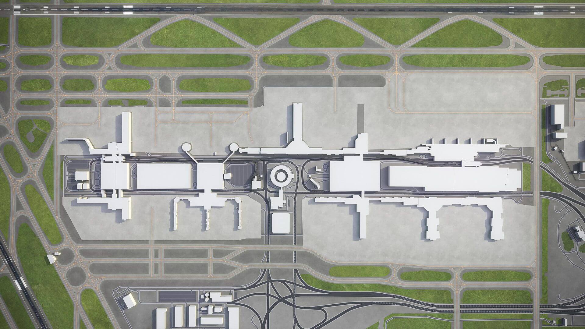 George Bush Intercontinental Airport - IAH 3D Model by 3dcitymodels