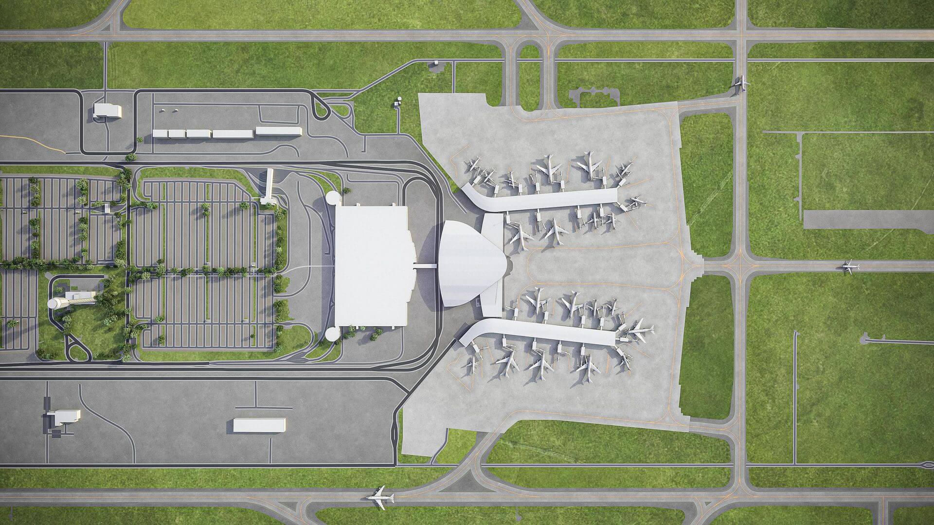 Indianapolis International Airport - IND 3D Model by 3dcitymodels