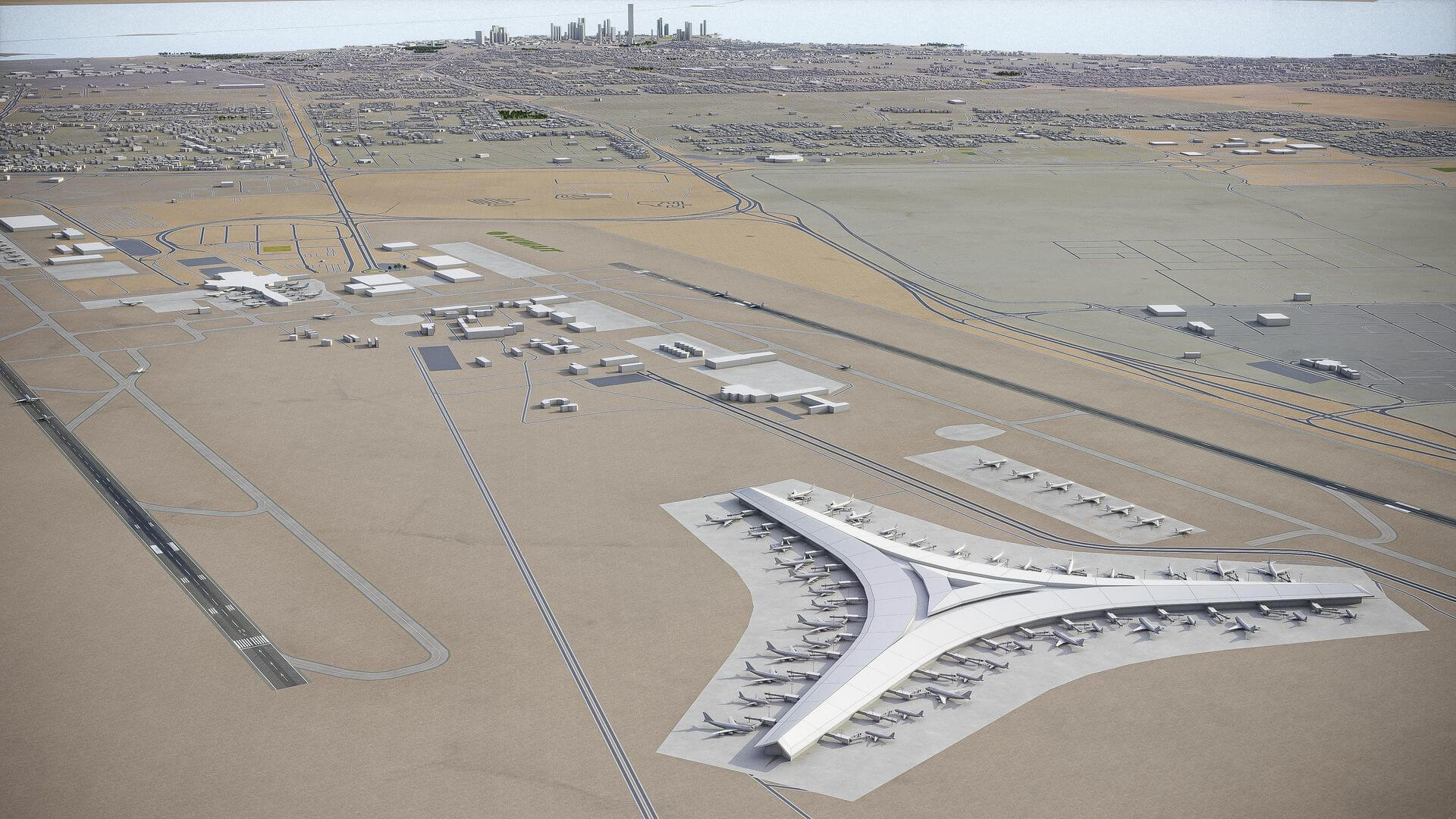 Kuwait International Airport - KWI 3D Model by 3dcitymodels