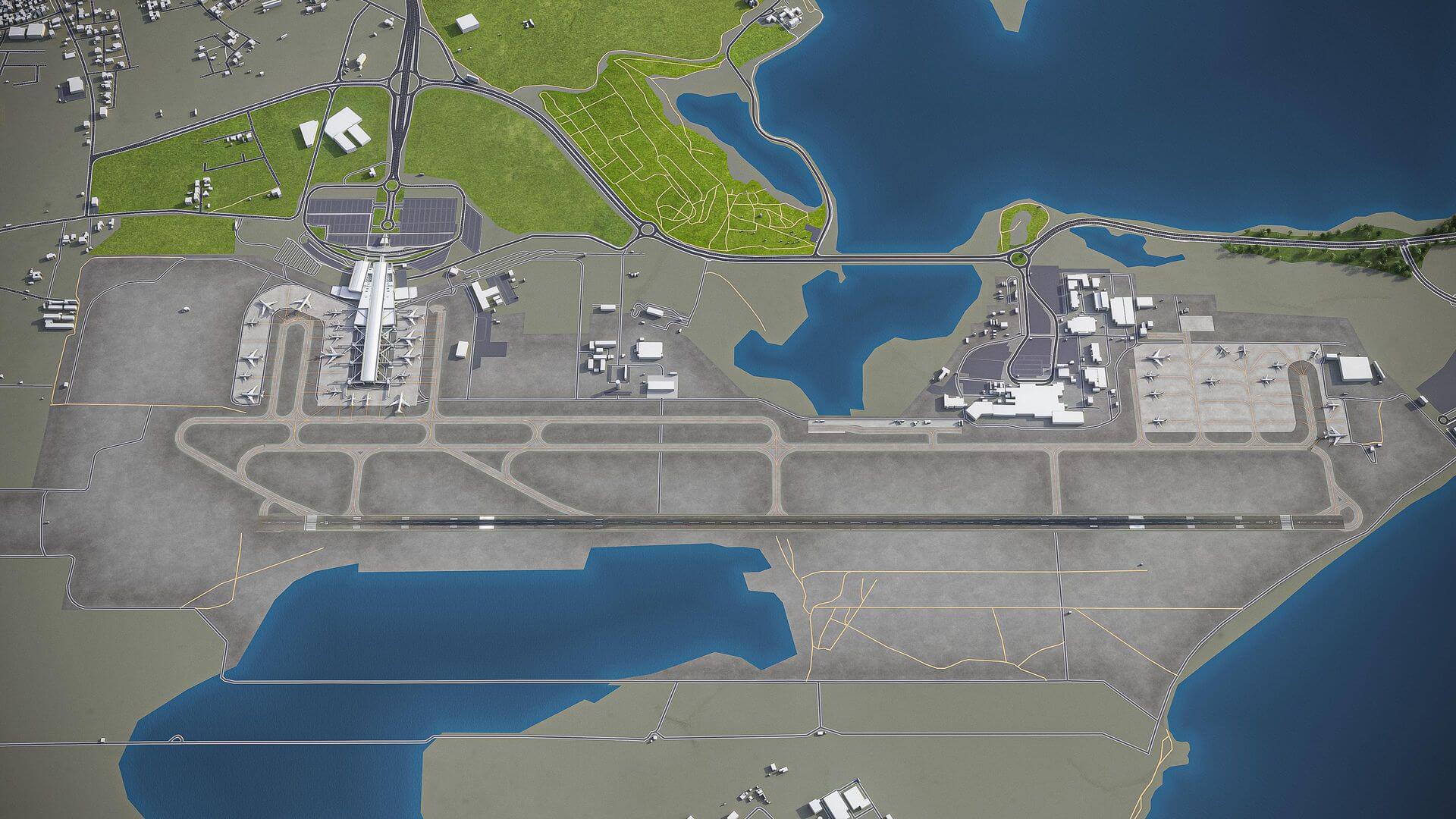 Larnaca International Airport - LCA 3D Model by 3dcitymodels