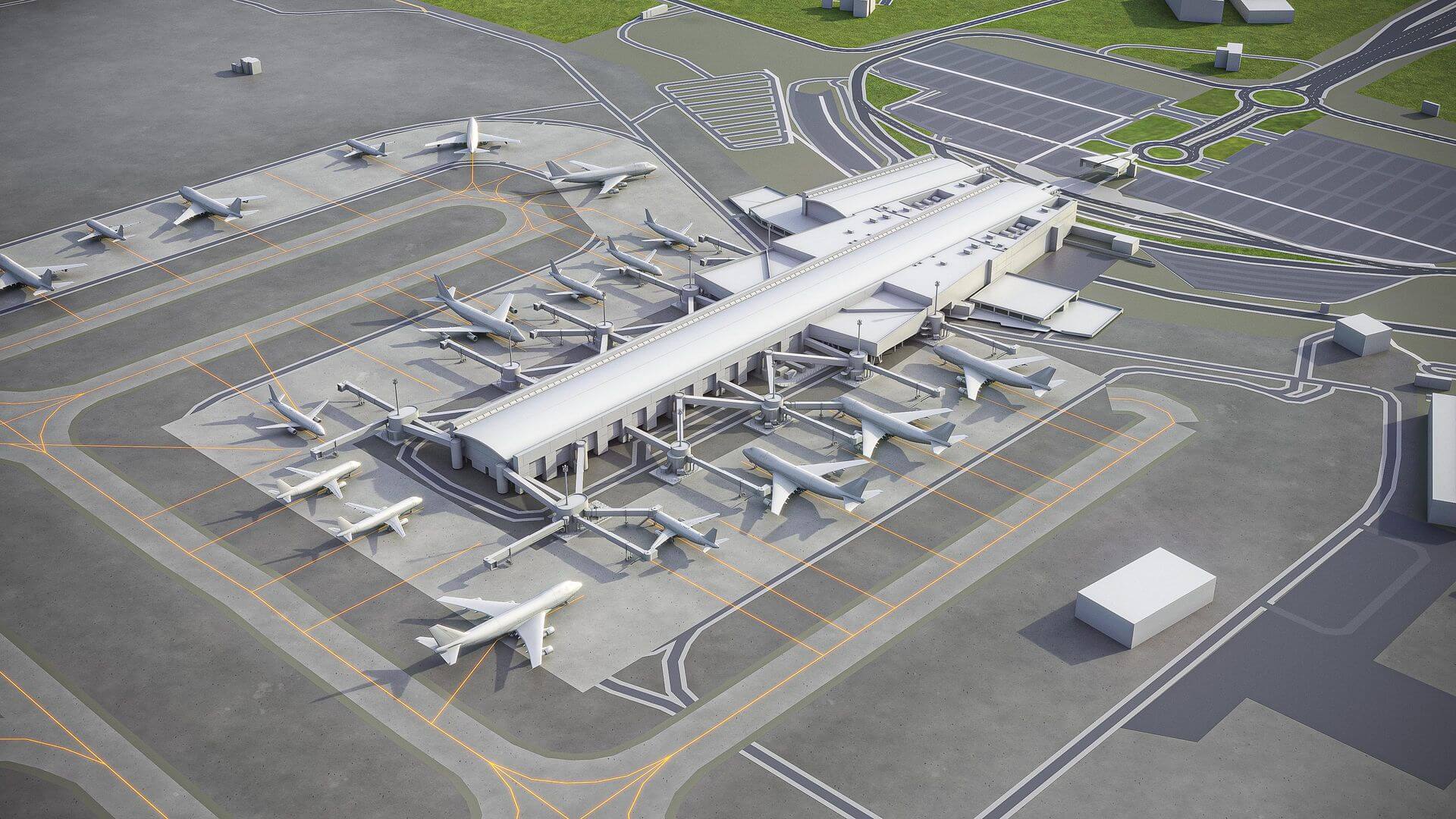 Larnaca International Airport - LCA 3D Model by 3dcitymodels