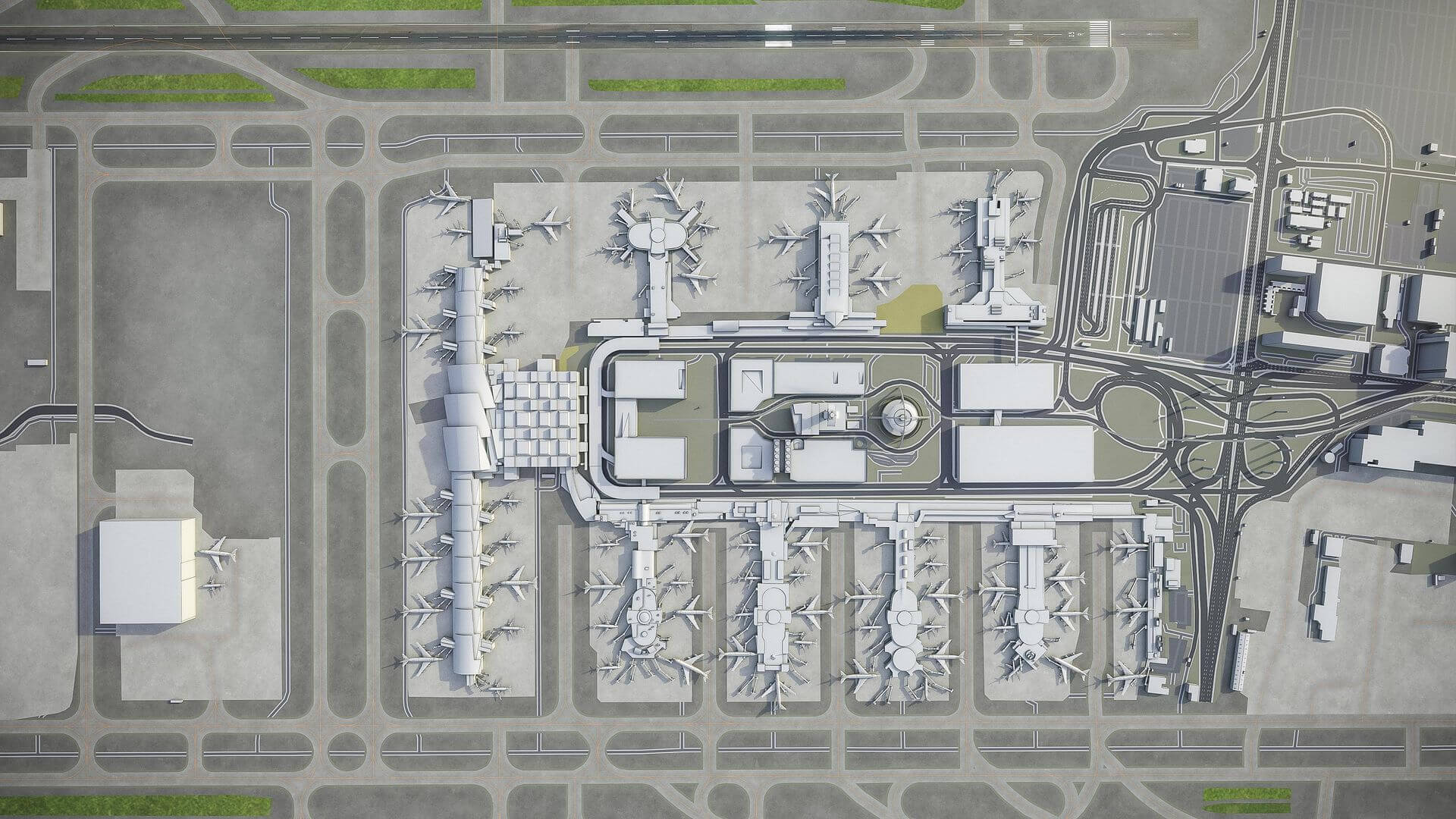Los Angeles International Airport - LAX 3D Model by 3dcitymodels