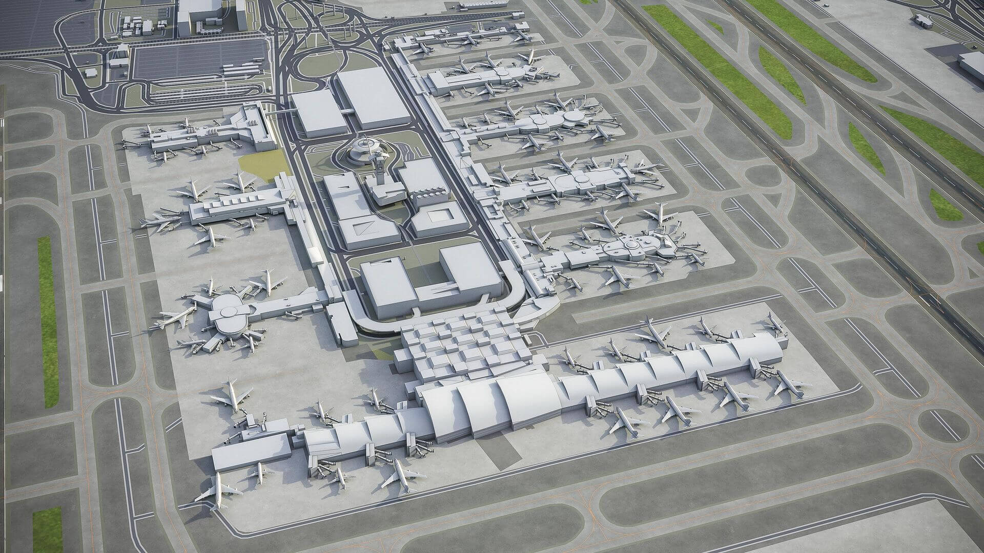 Los Angeles International Airport - LAX 3D Model by 3dcitymodels