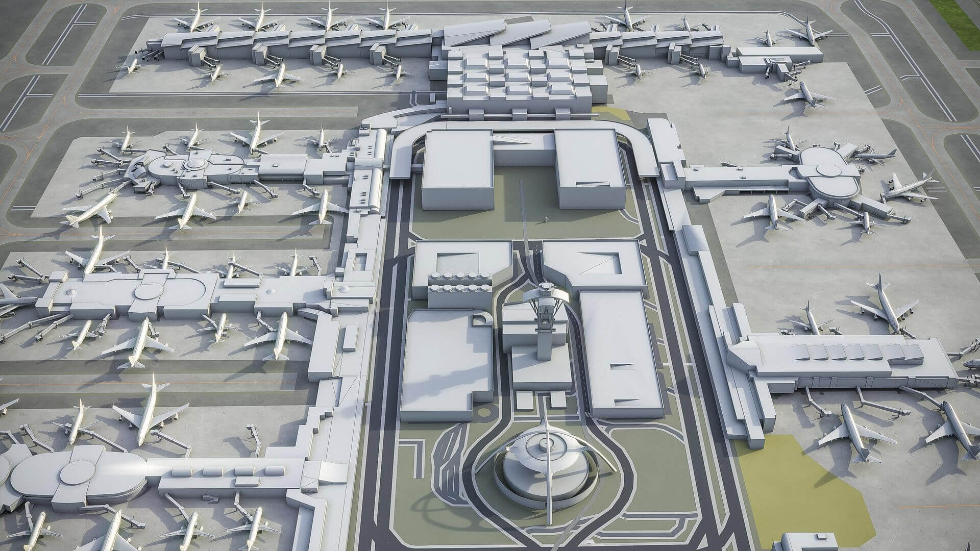 Los Angeles International Airport - LAX 3D Model by 3dcitymodels