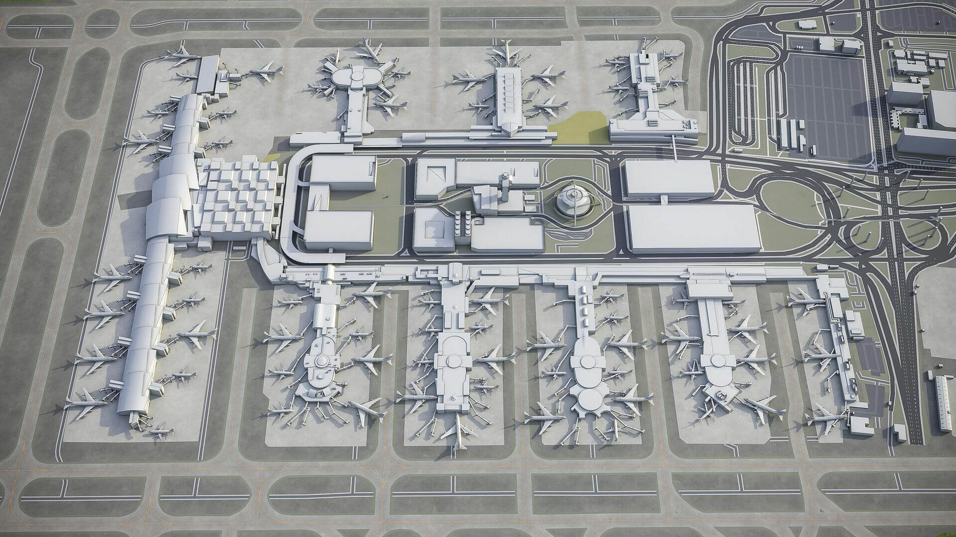 Los Angeles International Airport - LAX 3D Model by 3dcitymodels