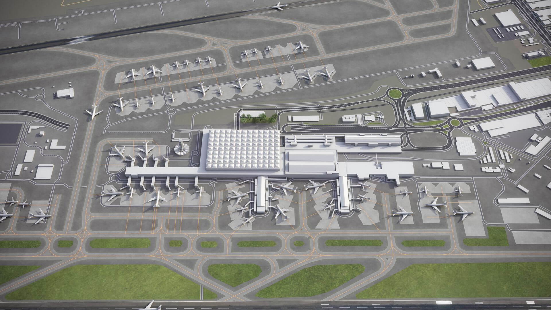 Malaga - Costa Del Sol Airport - AGP 3D Model by 3dcitymodels