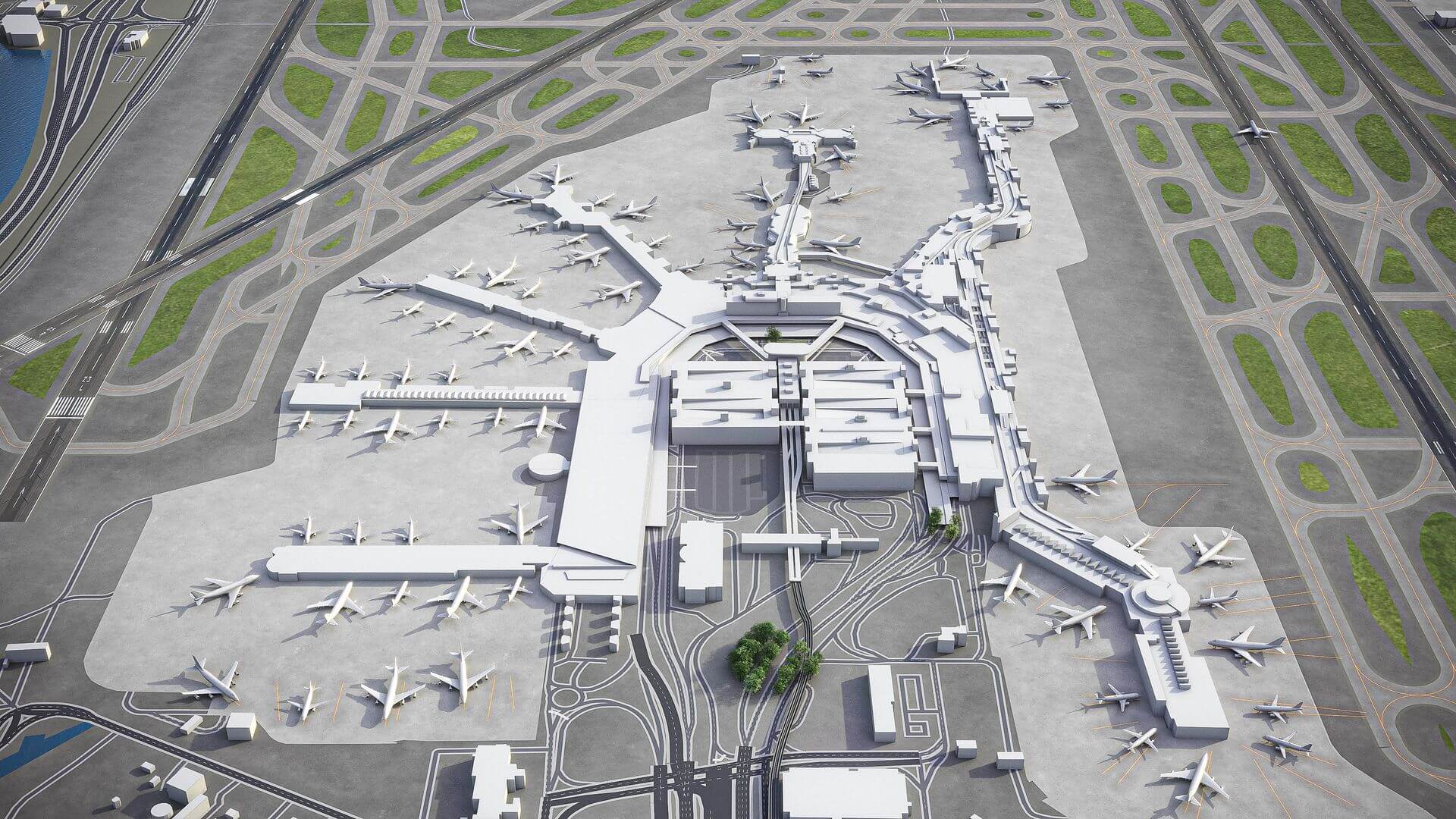 Miami International Airport - MIA 3D Model by 3dcitymodels