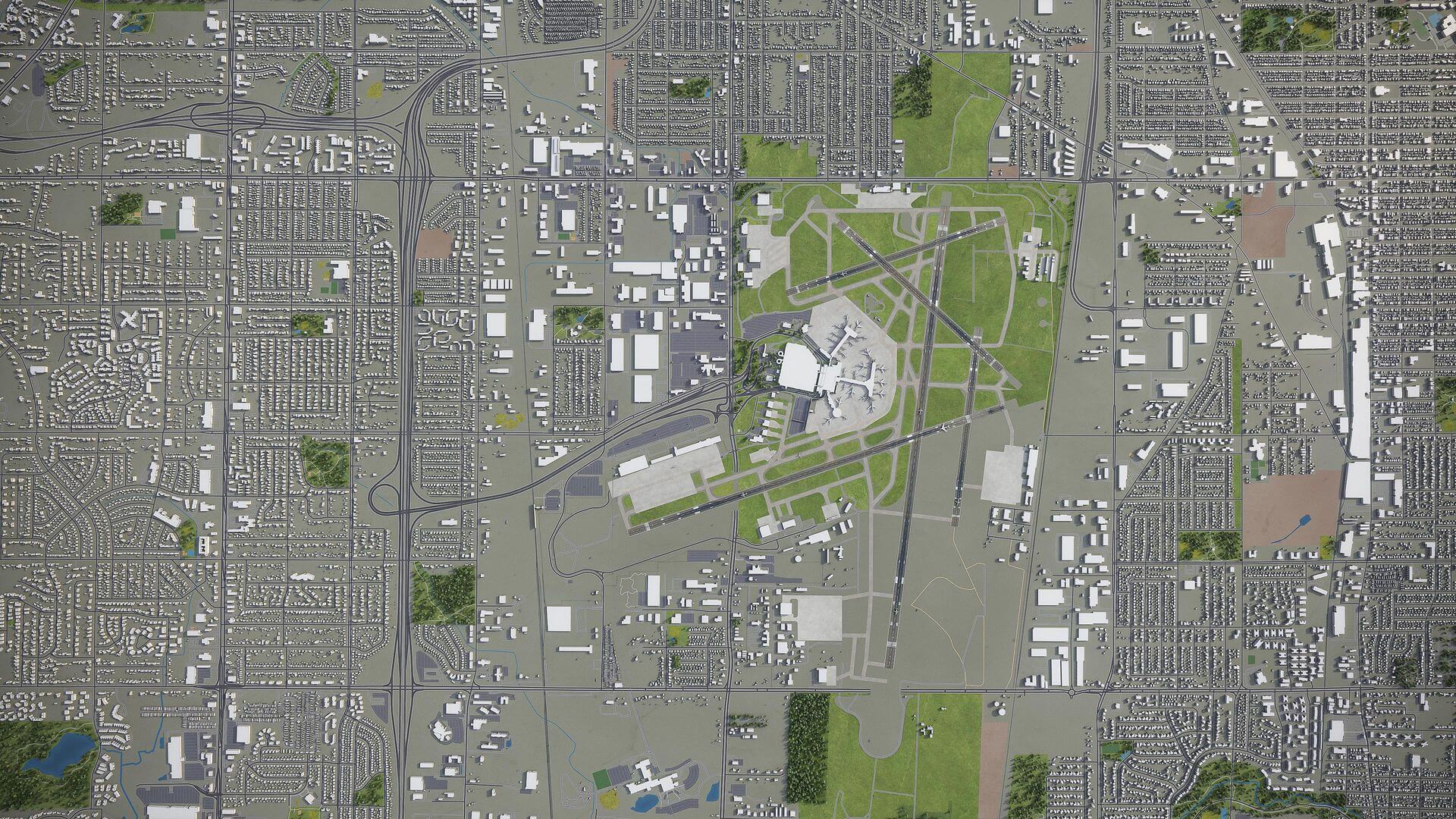 Milwaukee Mitchell International Airport - MKE 3D Model by 3dcitymodels