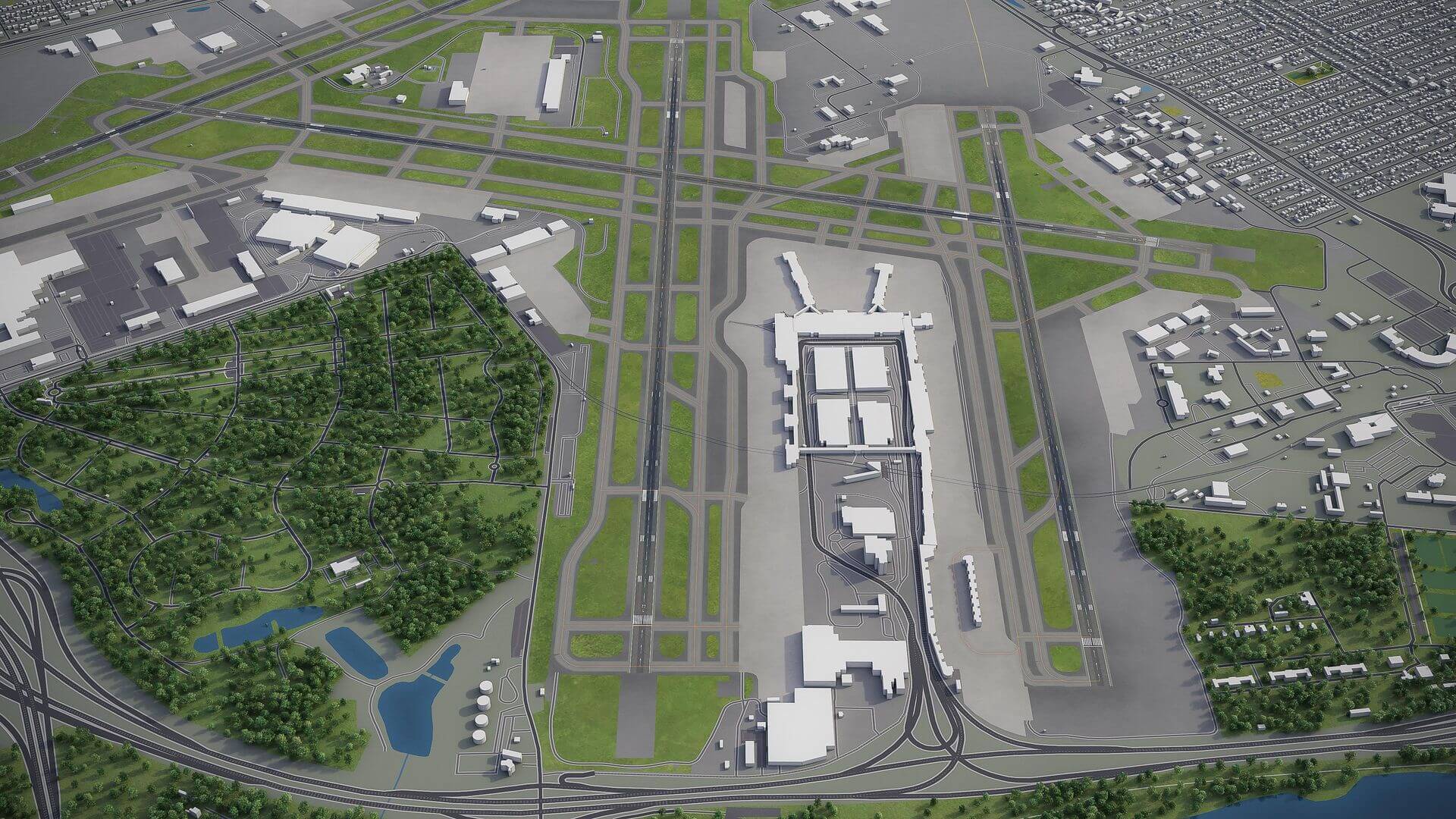 Minneapolis-Saint Paul International Airport - MSP 3D Model by 3dcitymodels
