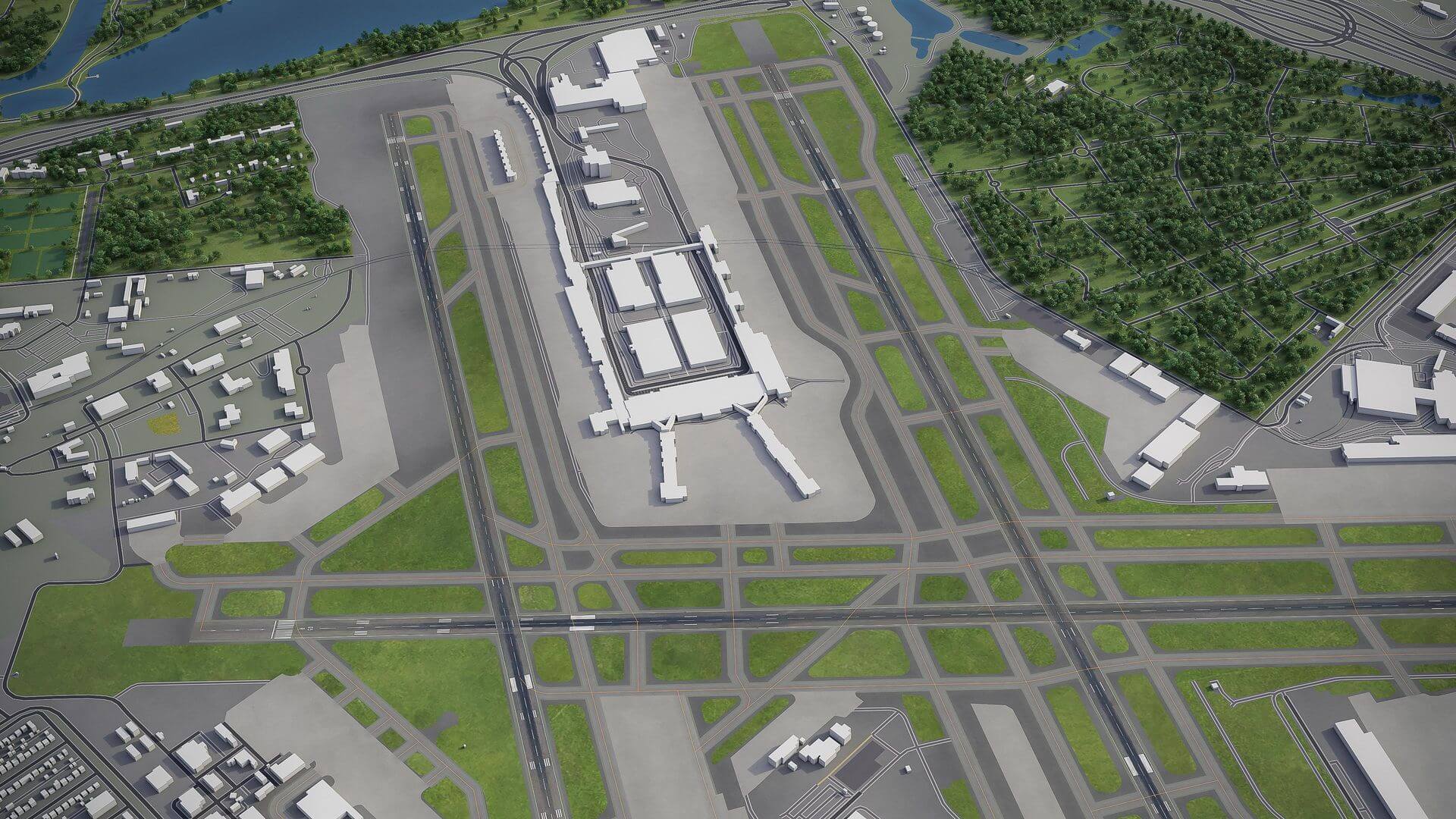 Minneapolis-Saint Paul International Airport - MSP 3D Model by 3dcitymodels