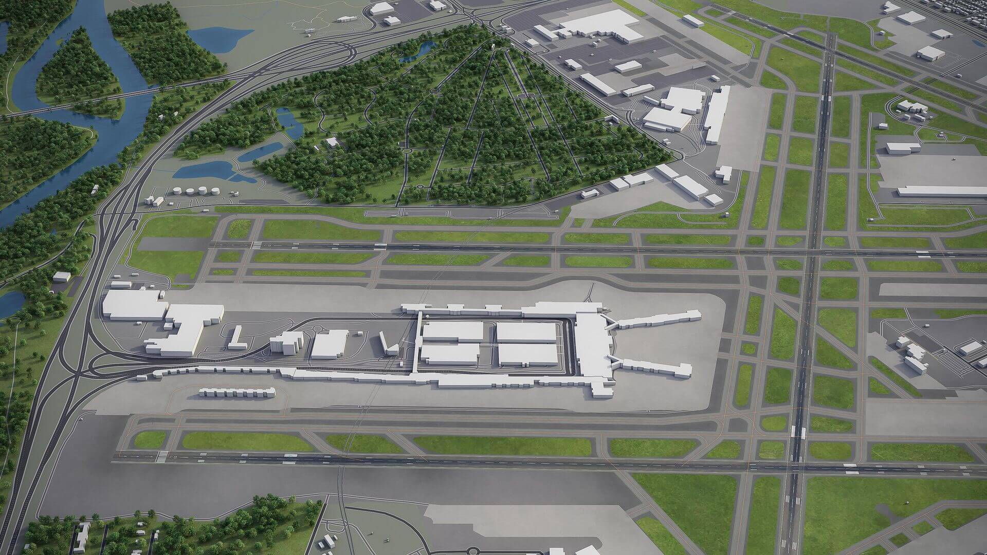 Minneapolis-Saint Paul International Airport - MSP 3D Model by 3dcitymodels