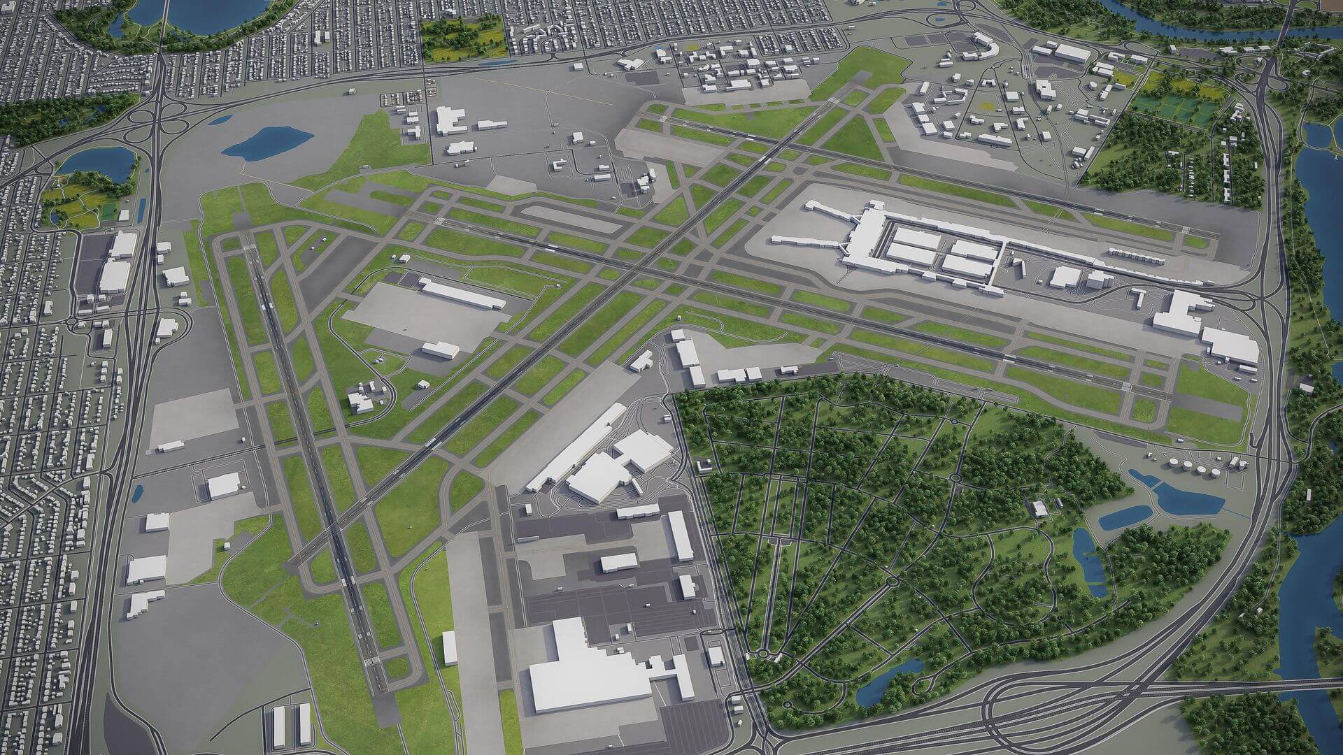 Minneapolis-Saint Paul International Airport - MSP 3D Model by 3dcitymodels