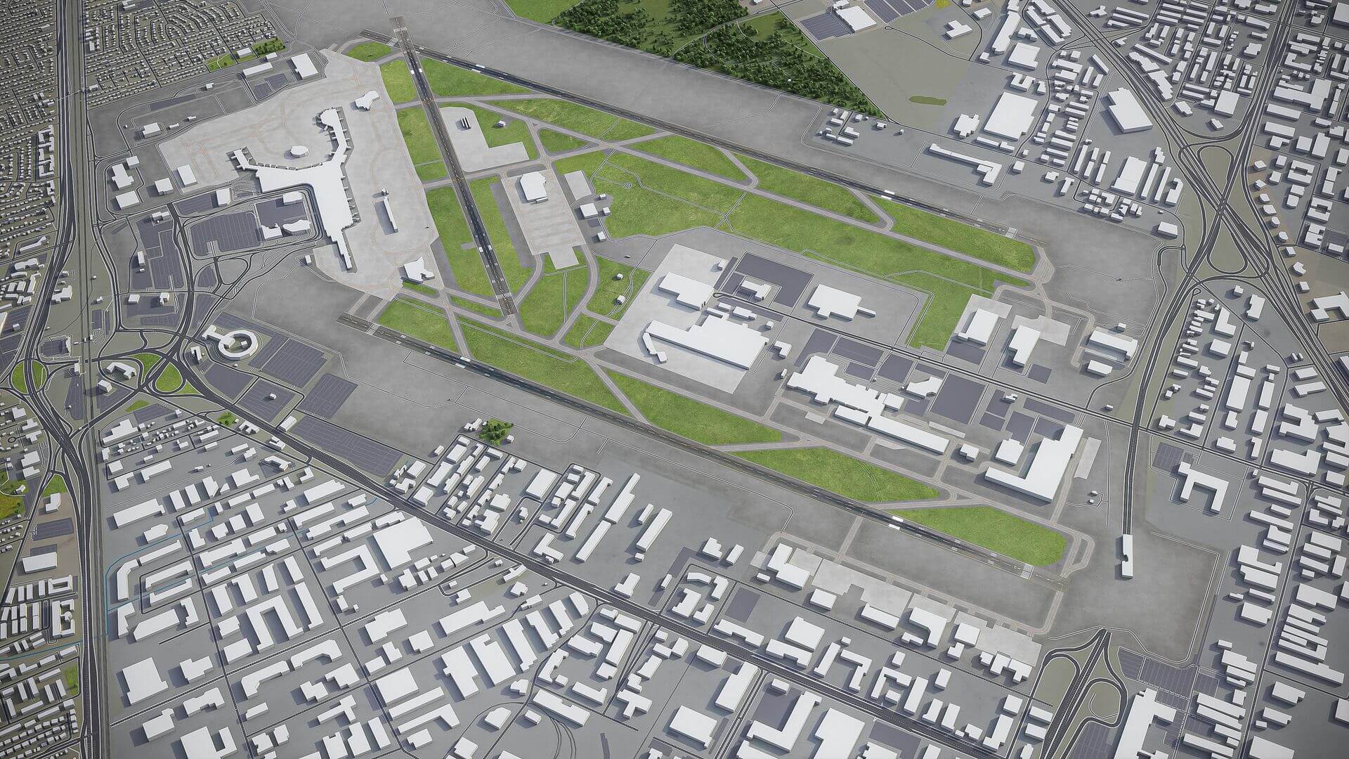 Montreal-Pierre Elliott Trudeau International Airport - YUL 3D Model by 3dcitymodels