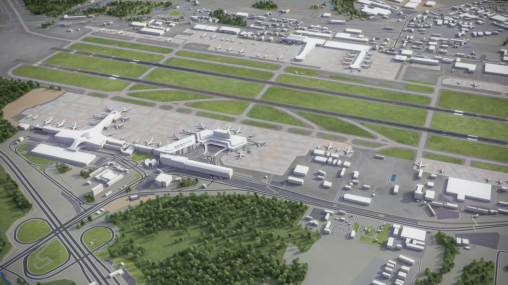 Moscow Sheremetyevo International Airport - SVO 3D Model by 3dcitymodels
