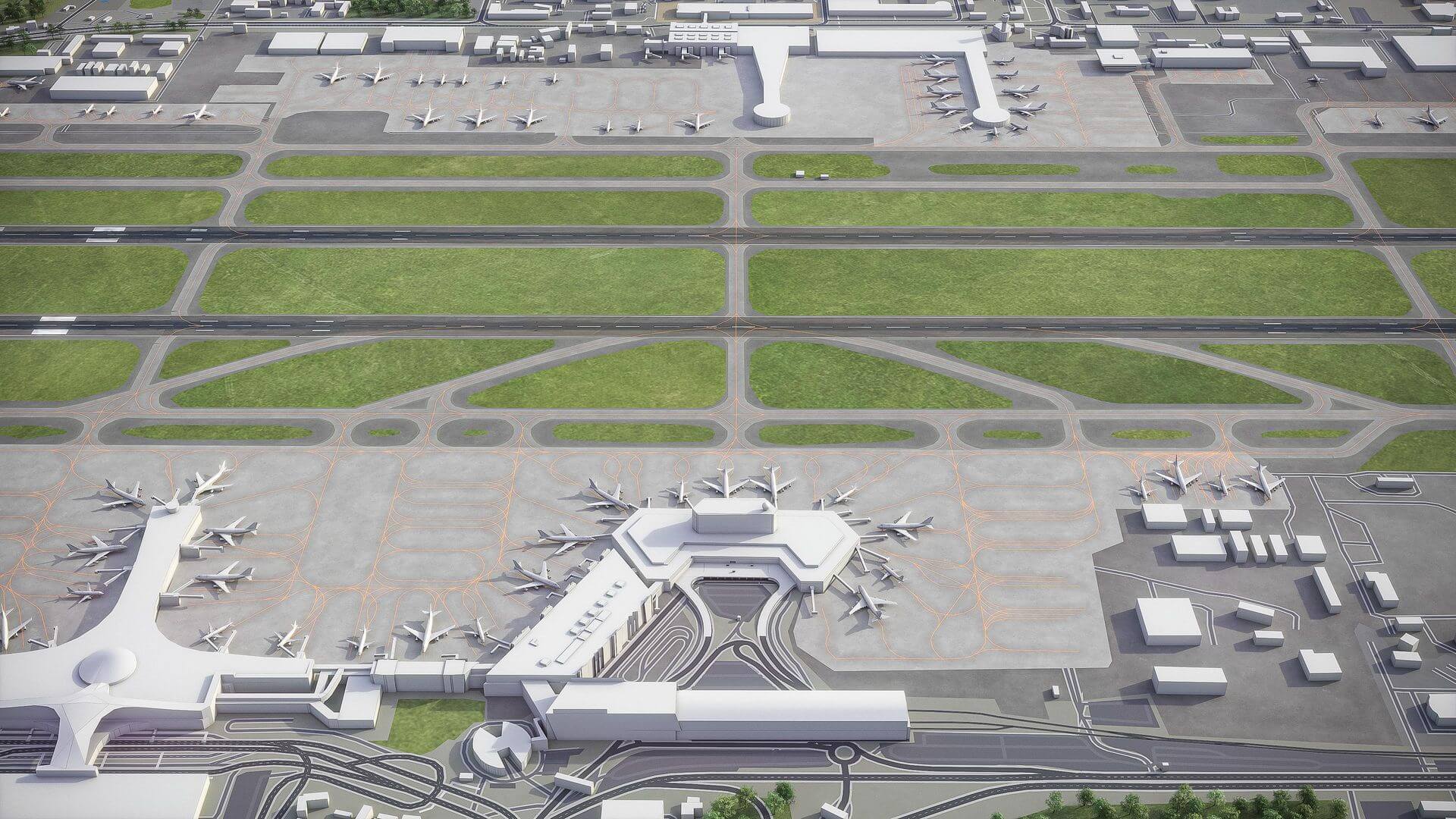 Moscow Sheremetyevo International Airport - SVO 3D Model by 3dcitymodels