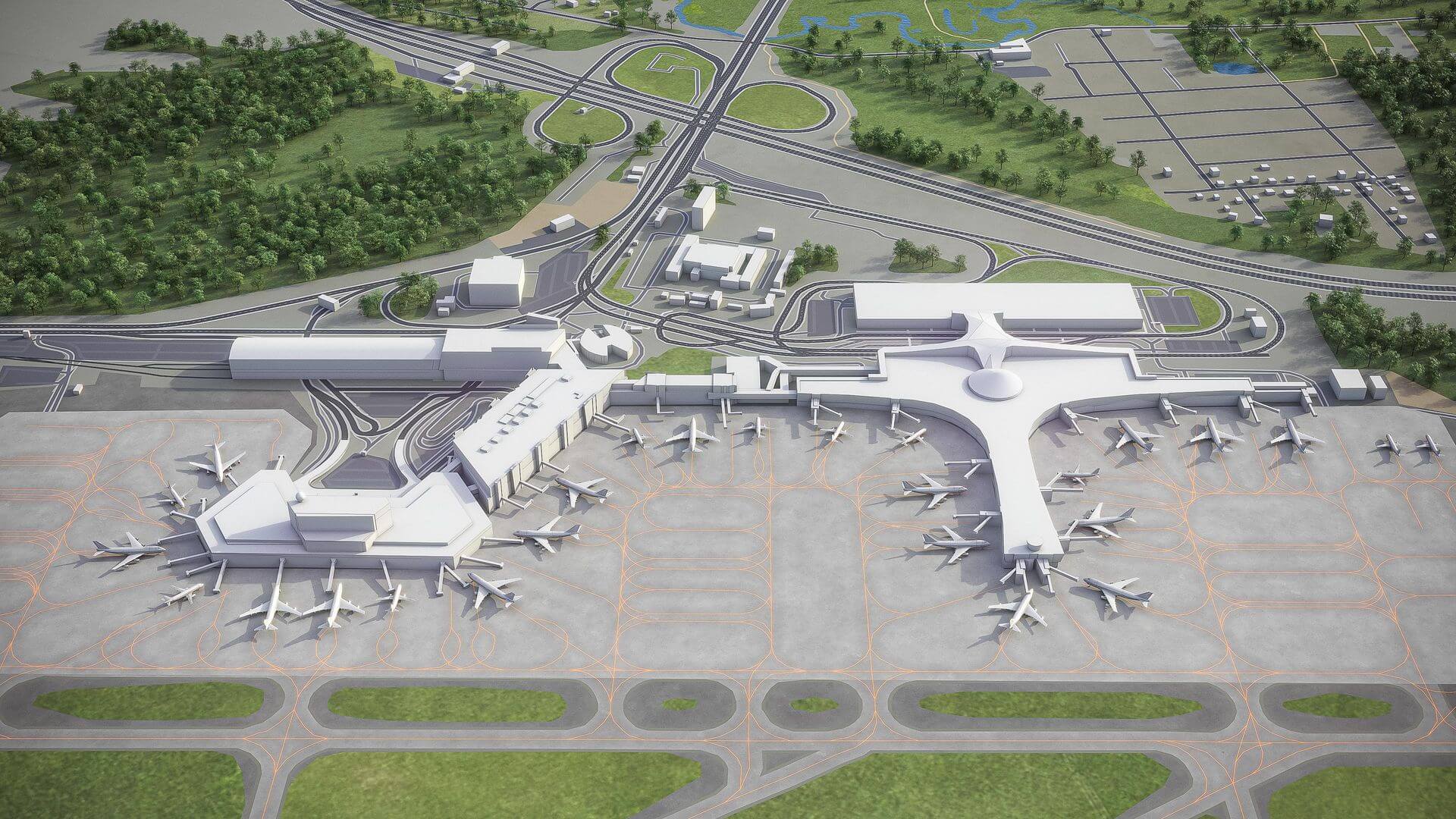 Moscow Sheremetyevo International Airport - SVO 3D Model by 3dcitymodels
