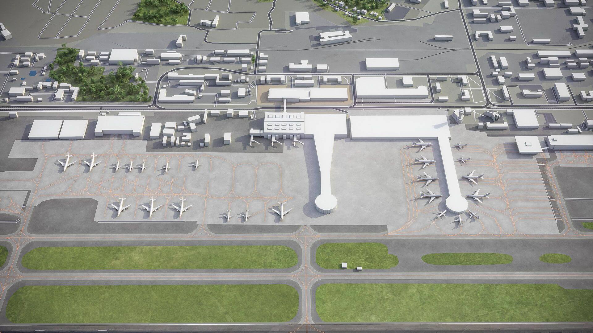 Moscow Sheremetyevo International Airport - SVO 3D Model by 3dcitymodels