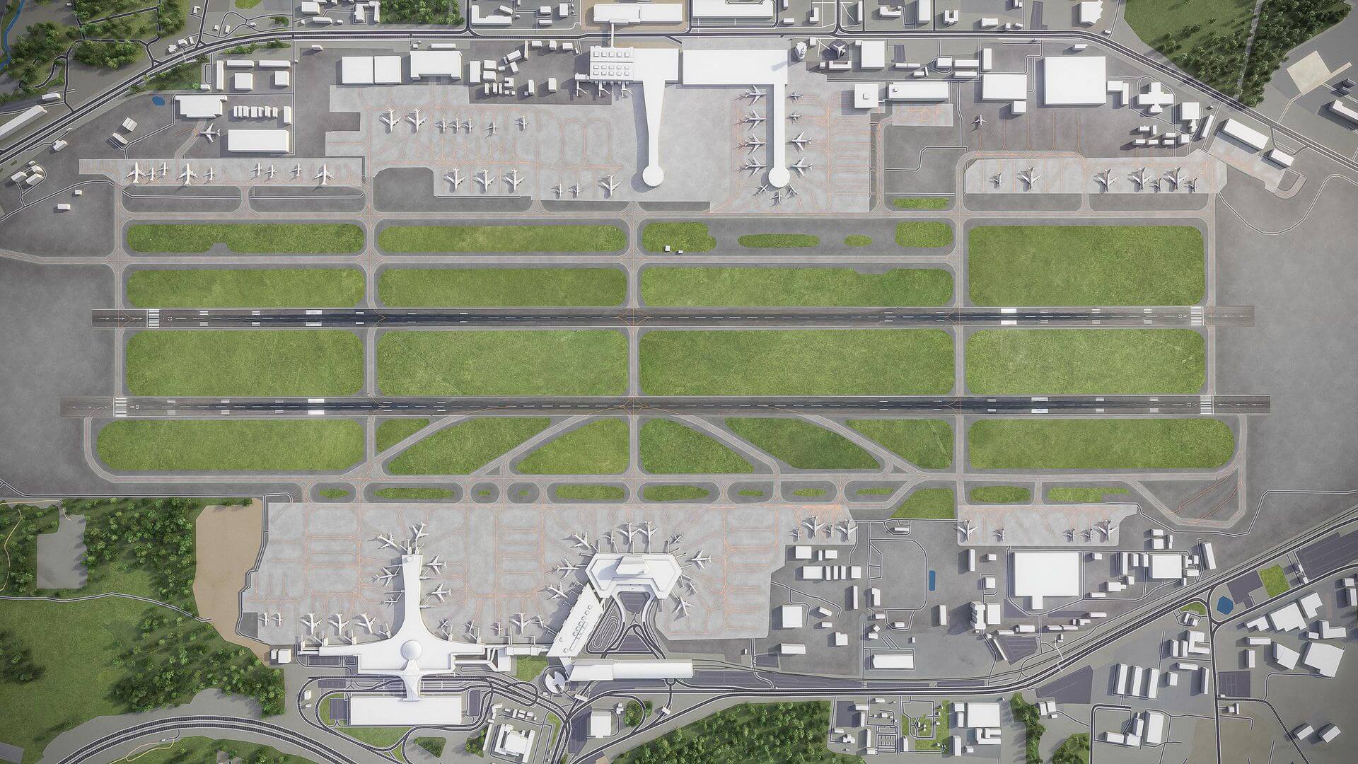 Moscow Sheremetyevo International Airport - SVO 3D Model by 3dcitymodels