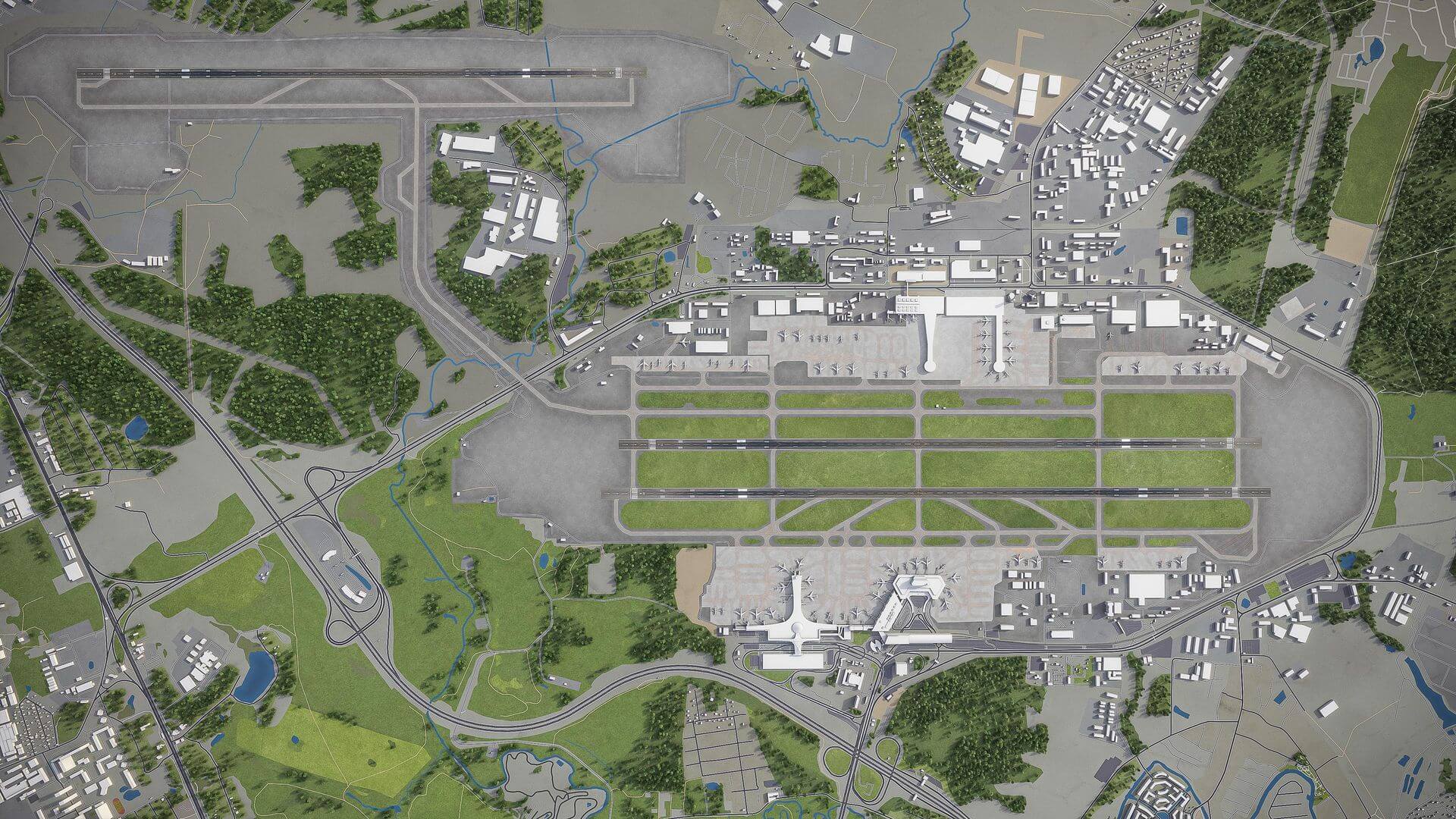 Moscow Sheremetyevo International Airport - SVO 3D Model by 3dcitymodels