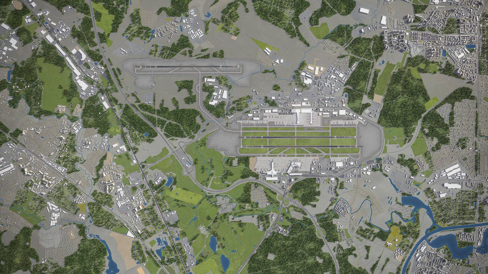 Moscow Sheremetyevo International Airport - SVO 3D Model by 3dcitymodels