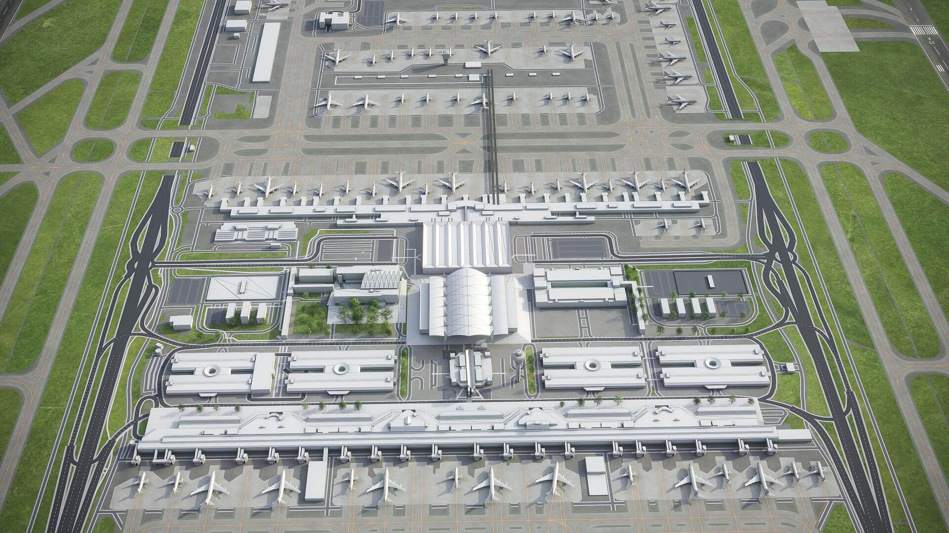 Munich International Airport - MUC 3D Model by 3dcitymodels