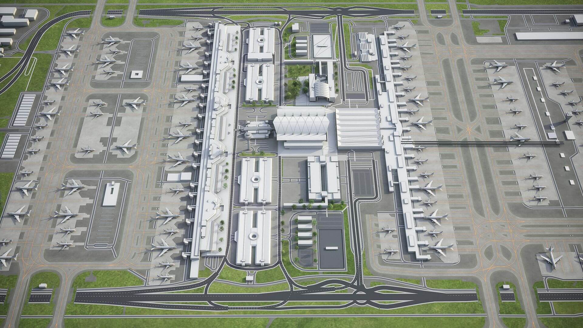 Munich International Airport - MUC 3D Model by 3dcitymodels