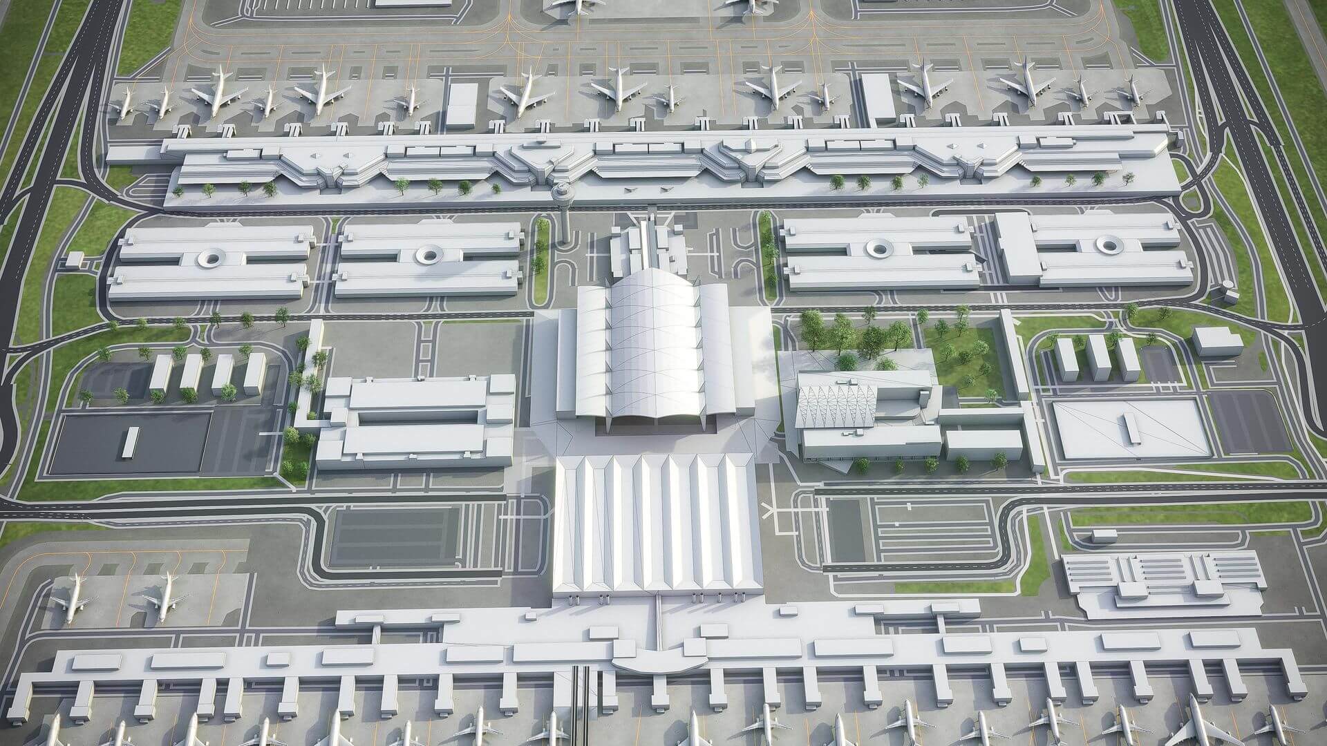 Munich International Airport - MUC 3D Model by 3dcitymodels