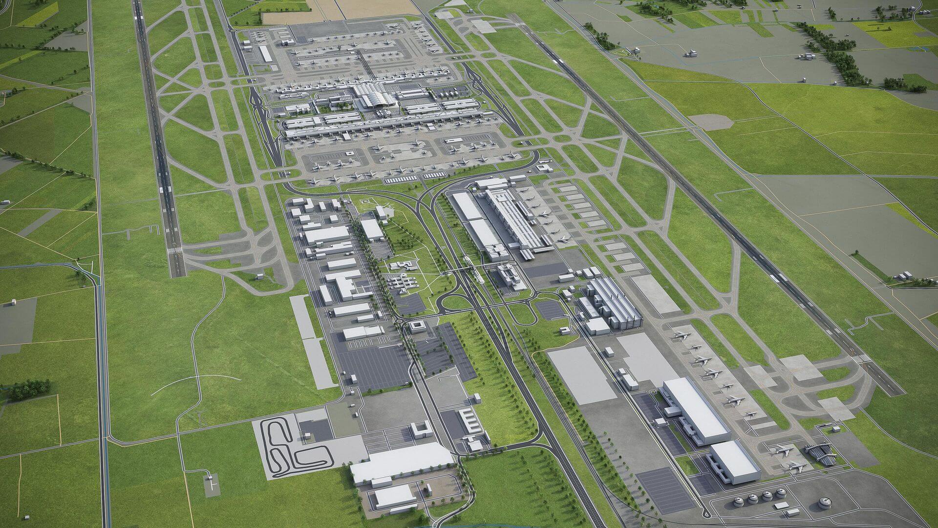 Munich International Airport - MUC 3D Model by 3dcitymodels