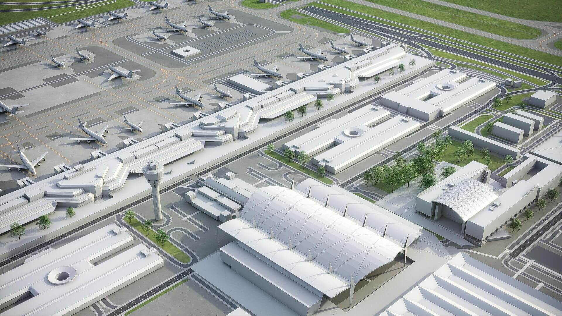Munich International Airport - MUC 3D Model by 3dcitymodels
